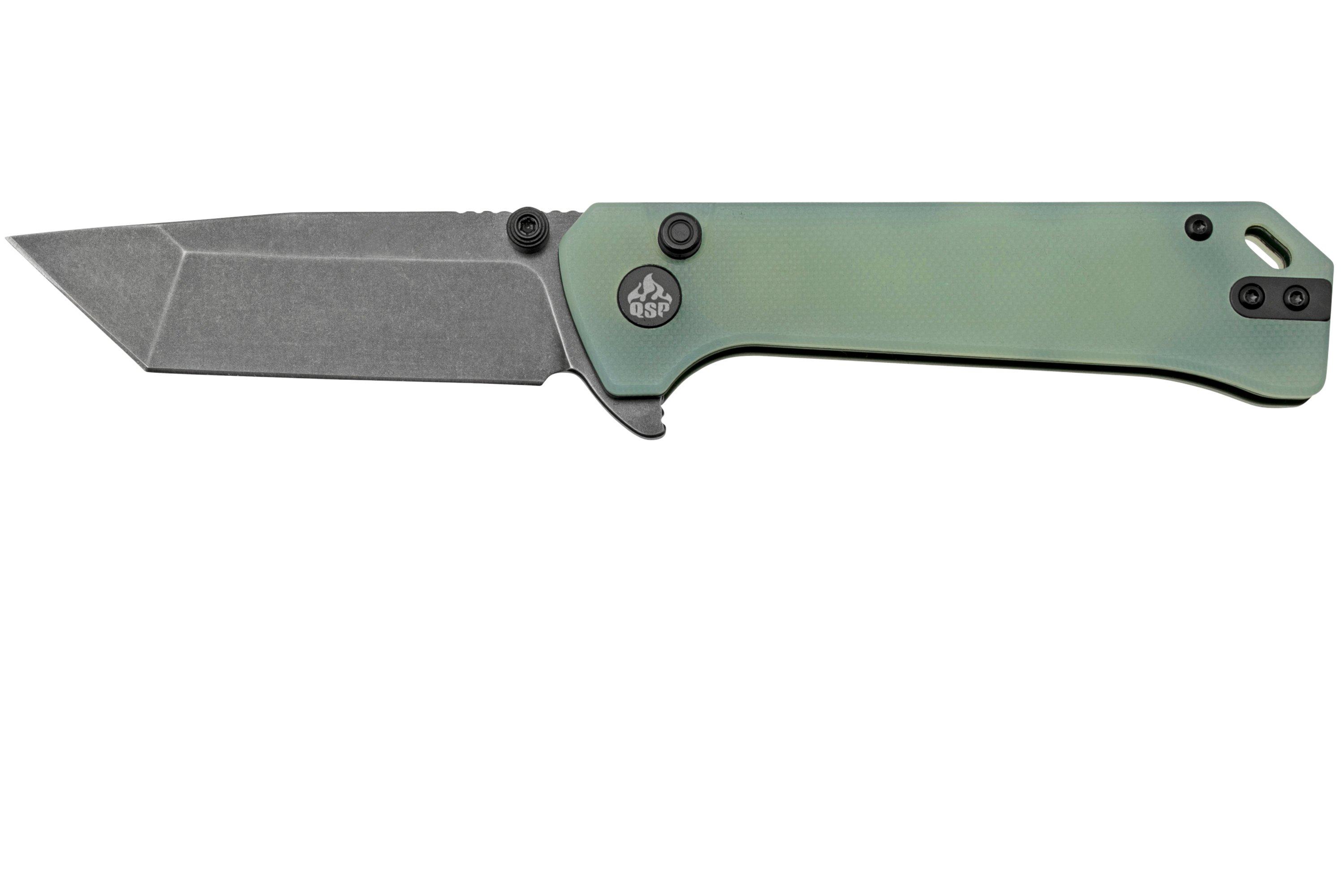 QSP Grebe QS148-D2, 14C28N preto Tanto Jade G10, navalha | Compras vantajosas em Knivesandtools.pt