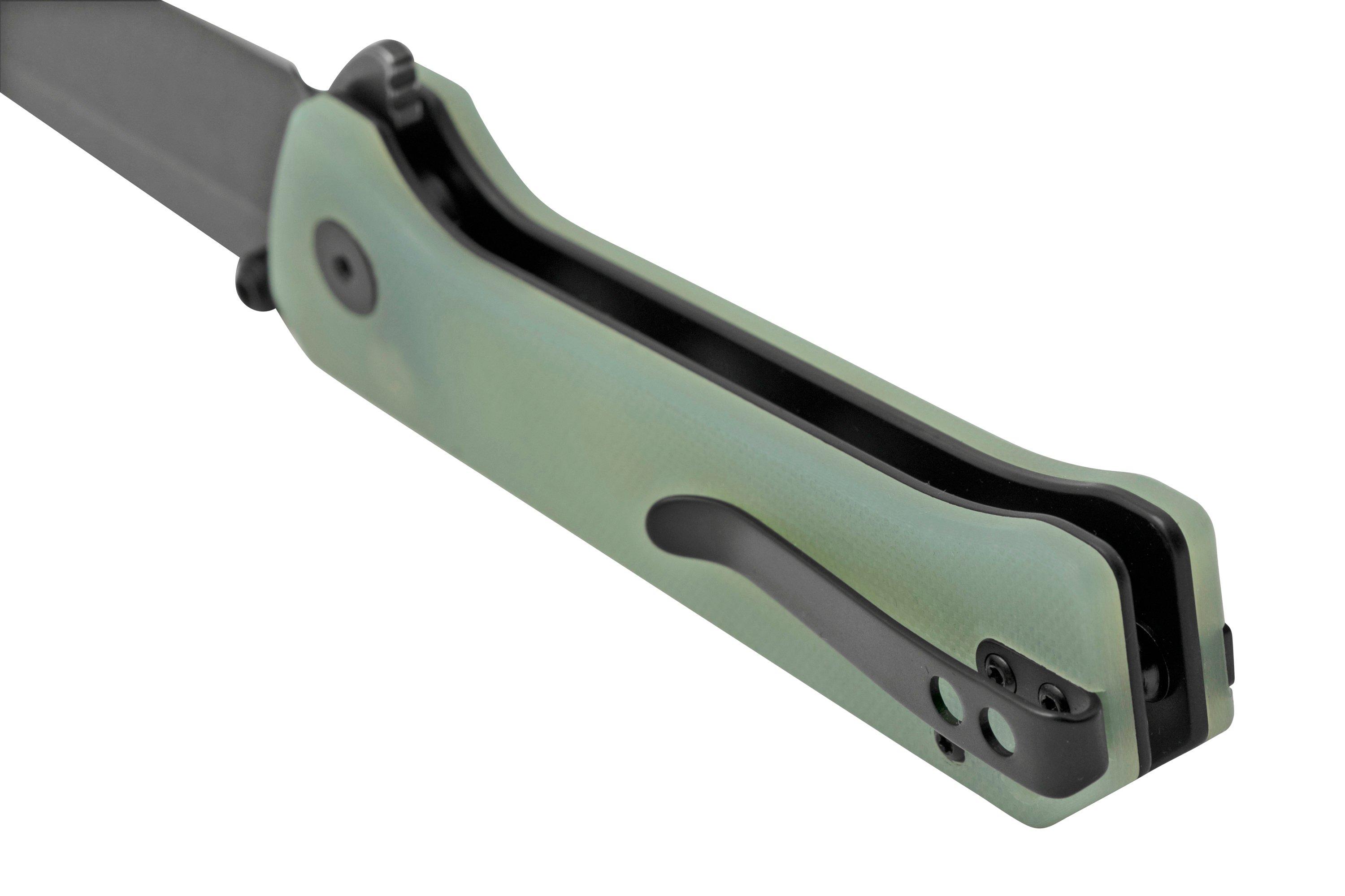 QSP Grebe QS148-D2, 14C28N black Tanto Jade G10, pocket knife ...