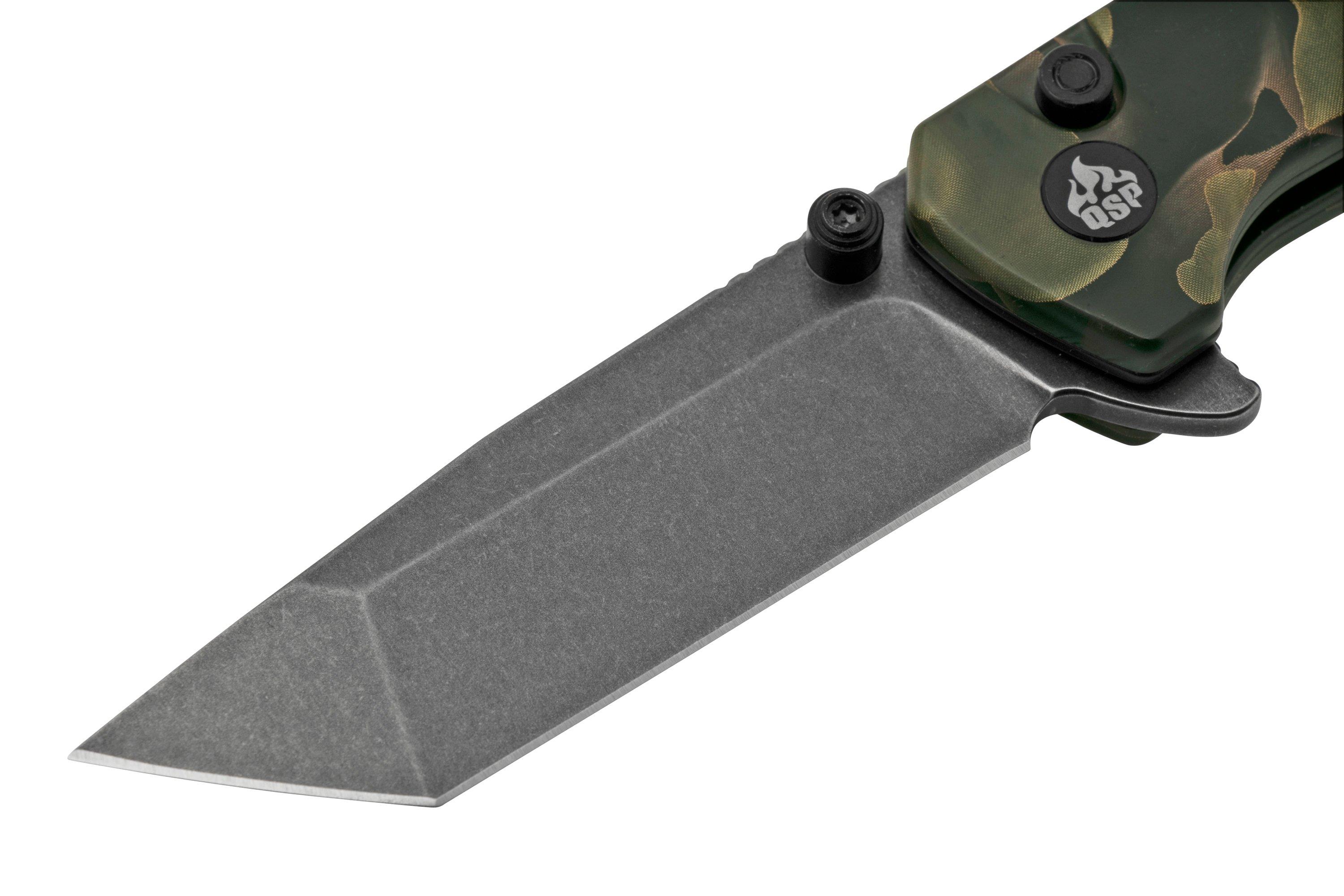 QSP Grebe QS148-F2, S35VN black Tanto Noble Raffir, pocket knife ...