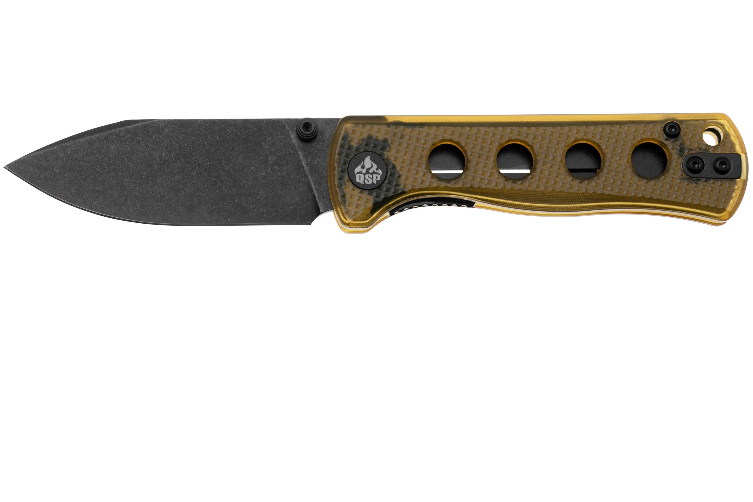QSP Knife Canary Folder QS150-J2 Black, Ultem, pocket knife ...