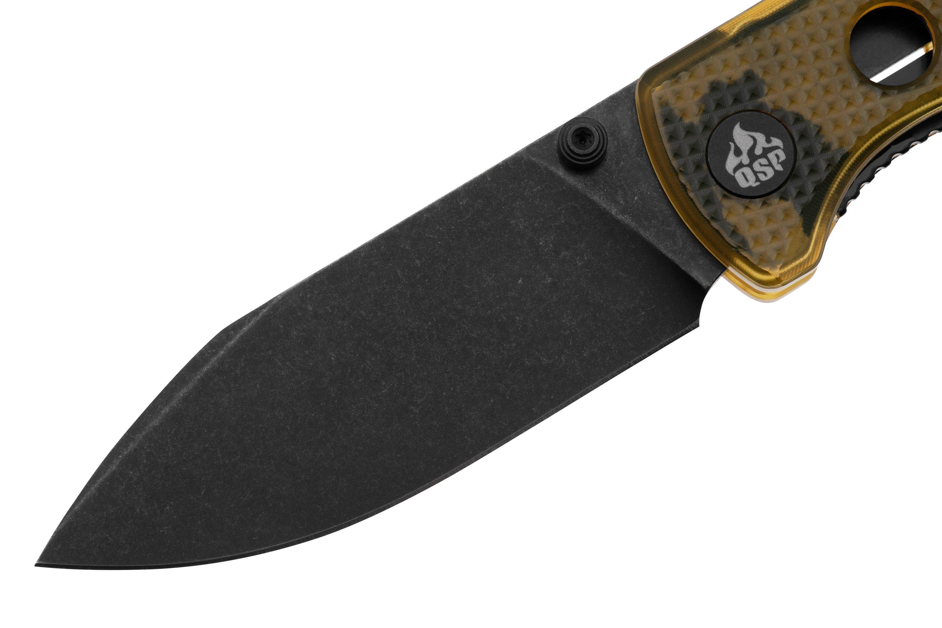 QSP Knife Canary Folder QS150-J2 Black, Ultem, pocket knife ...
