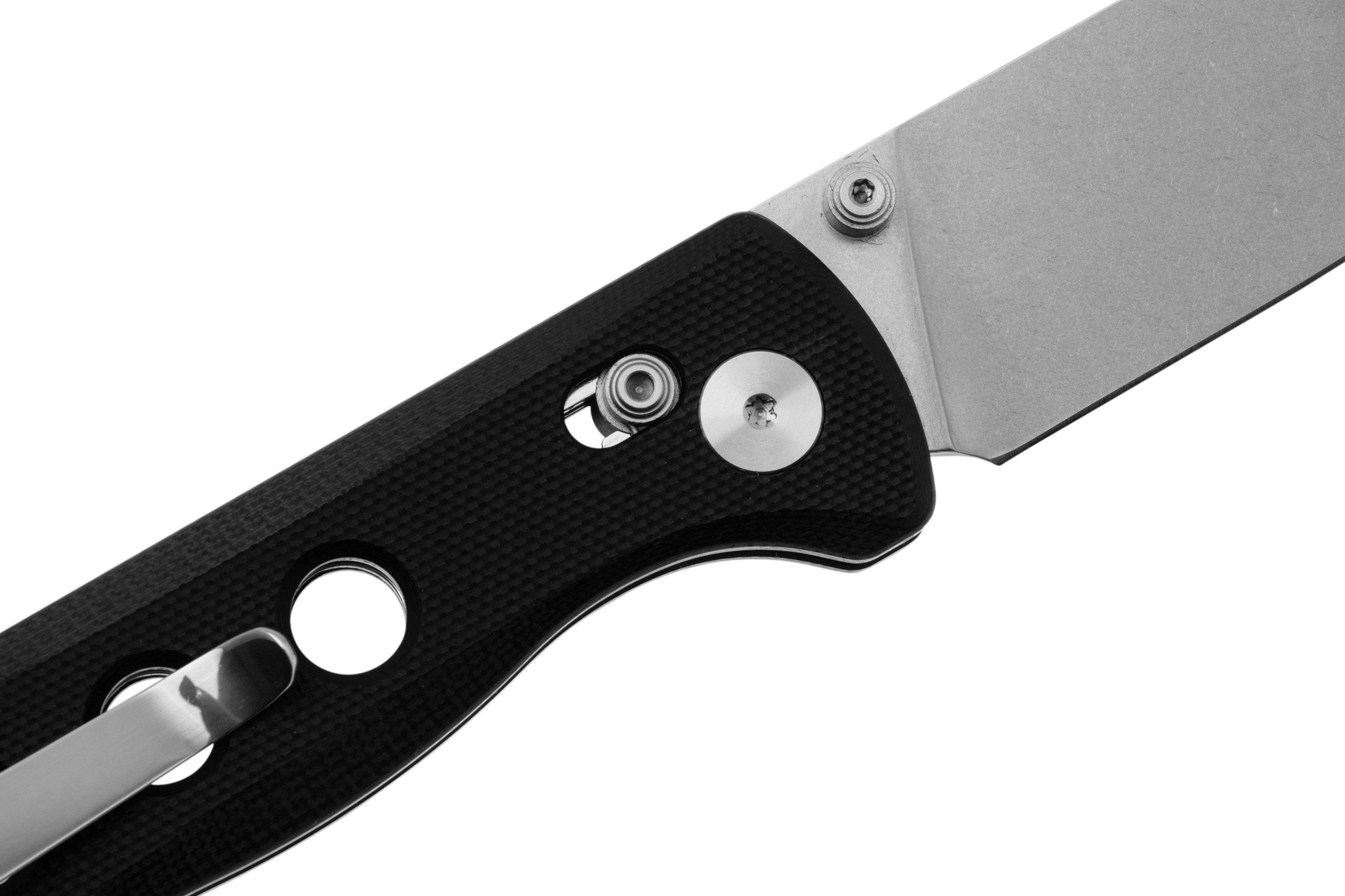 QSP Knife Canary Glyde 150GL-A1 Stonewashed 14C28N, Black G10 ...