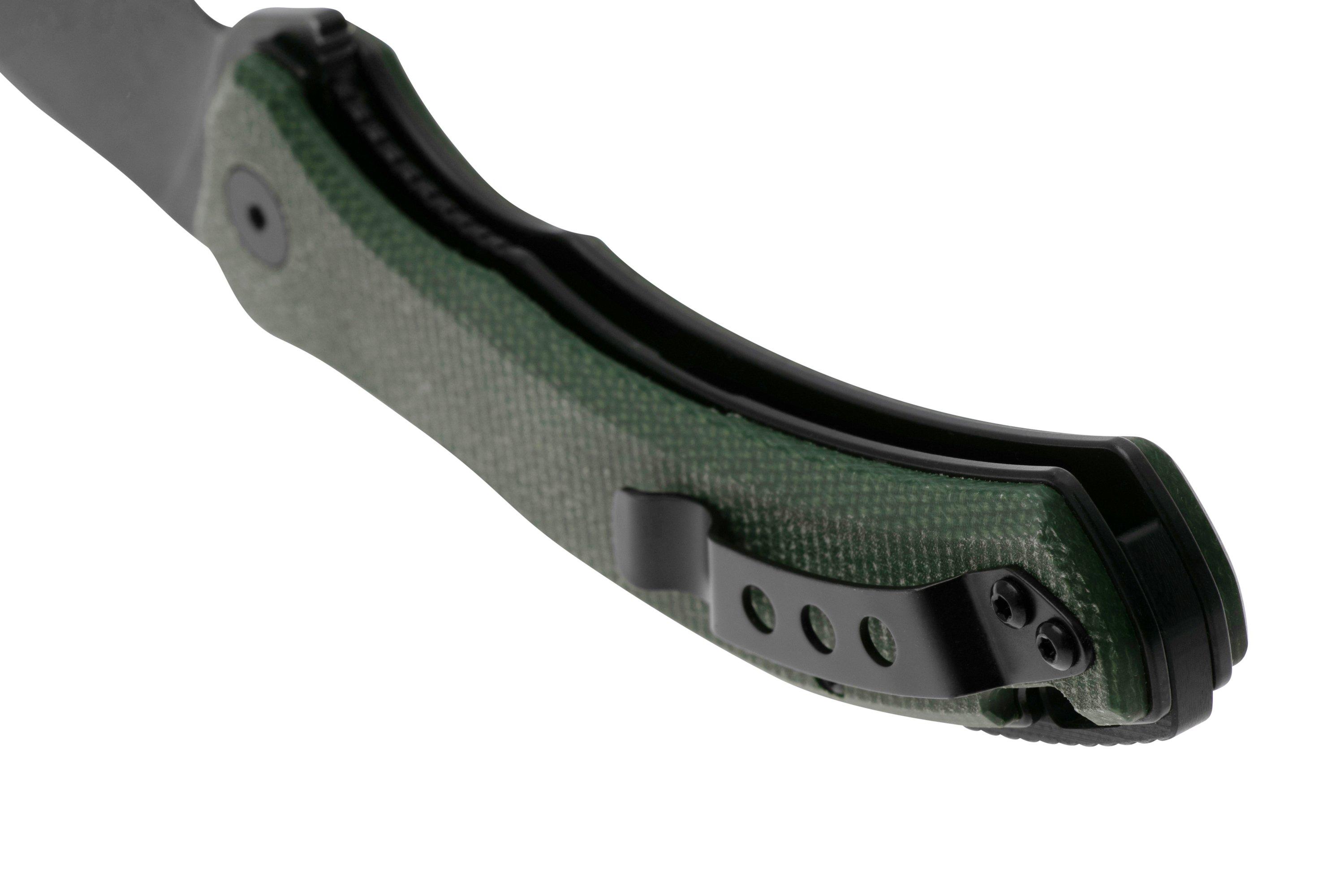 QSP Knife Walrus QS151-C2 Black, Green Micarta, pocket knife ...