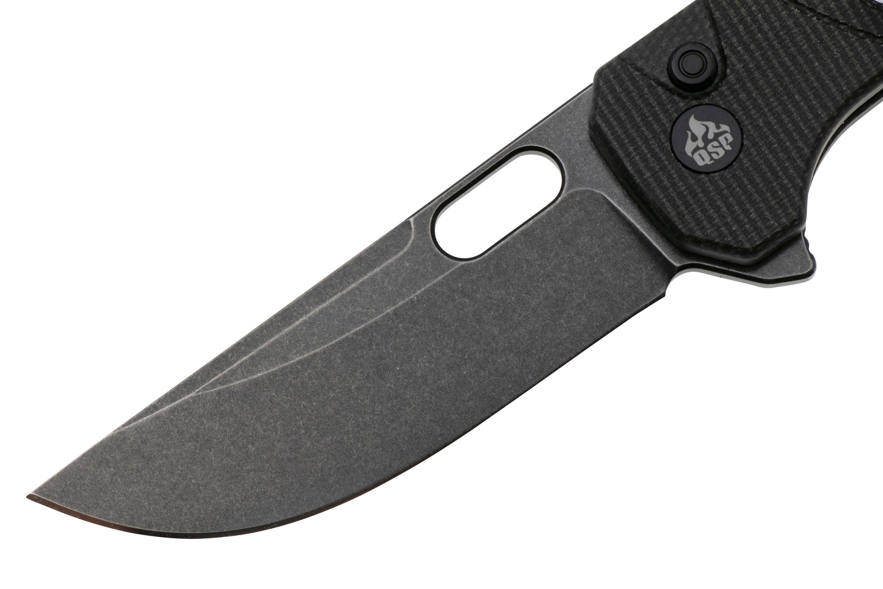 QSP Knife Unicorn QS156-A2 Dark Stonewashed Brown Micarta, navalha | Compras vantajosas em ...