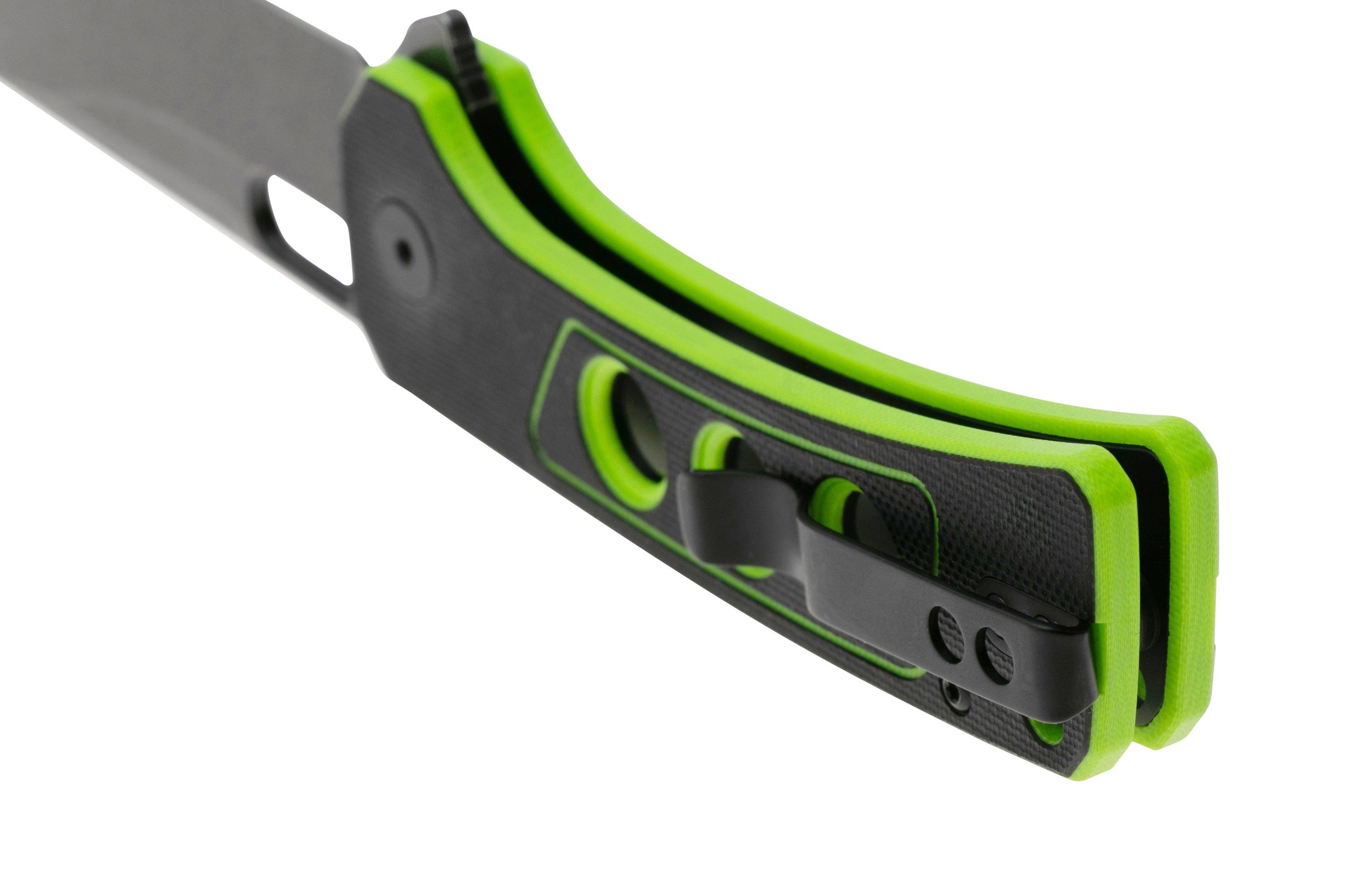 QSP Knife Unicorn QS156-C2 Dark Stonewashed, Black Green G10, pocket ...