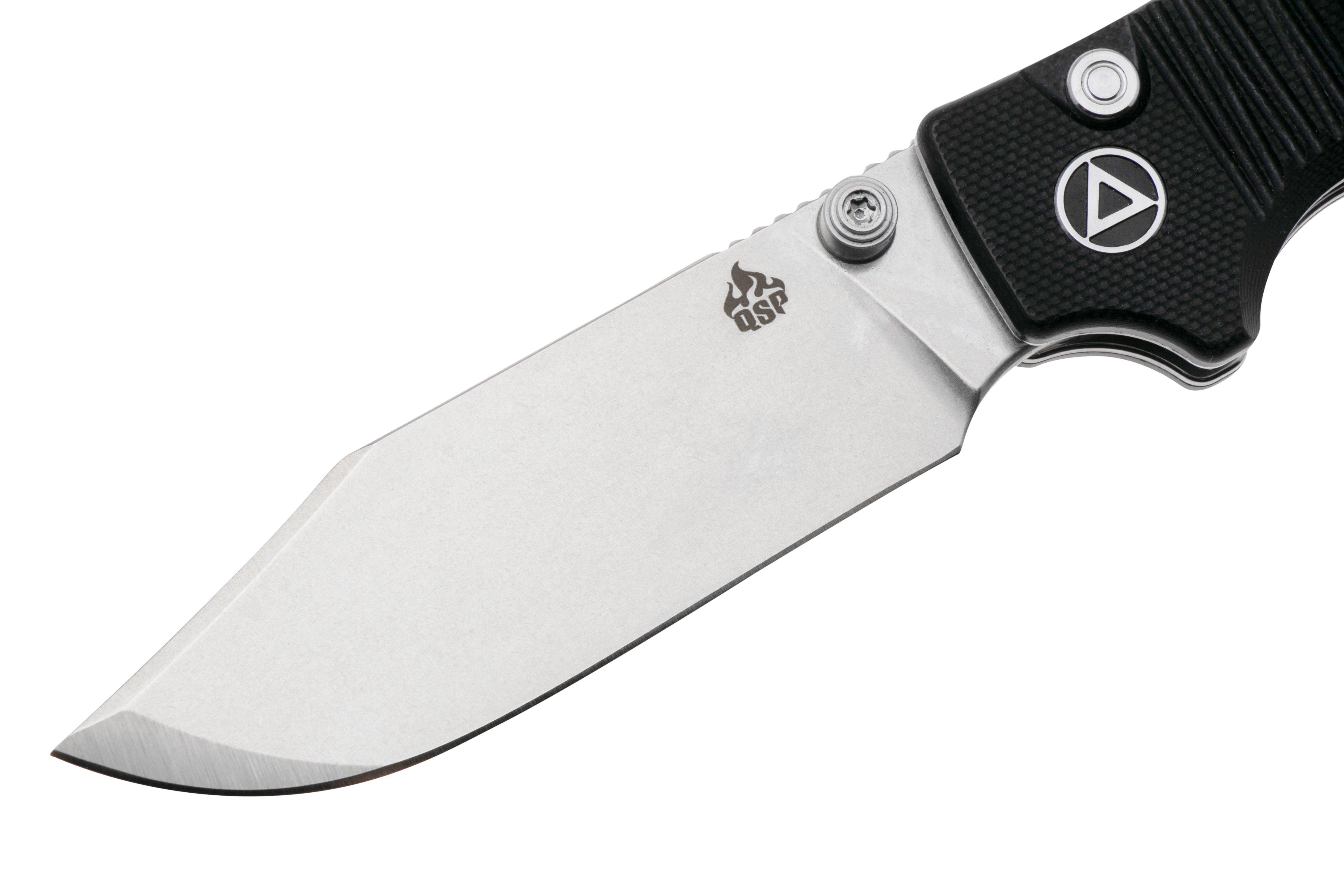 QSP Knife Kali QS159-B1 Stonewashed 14C28N Black G10, pocket knife ...