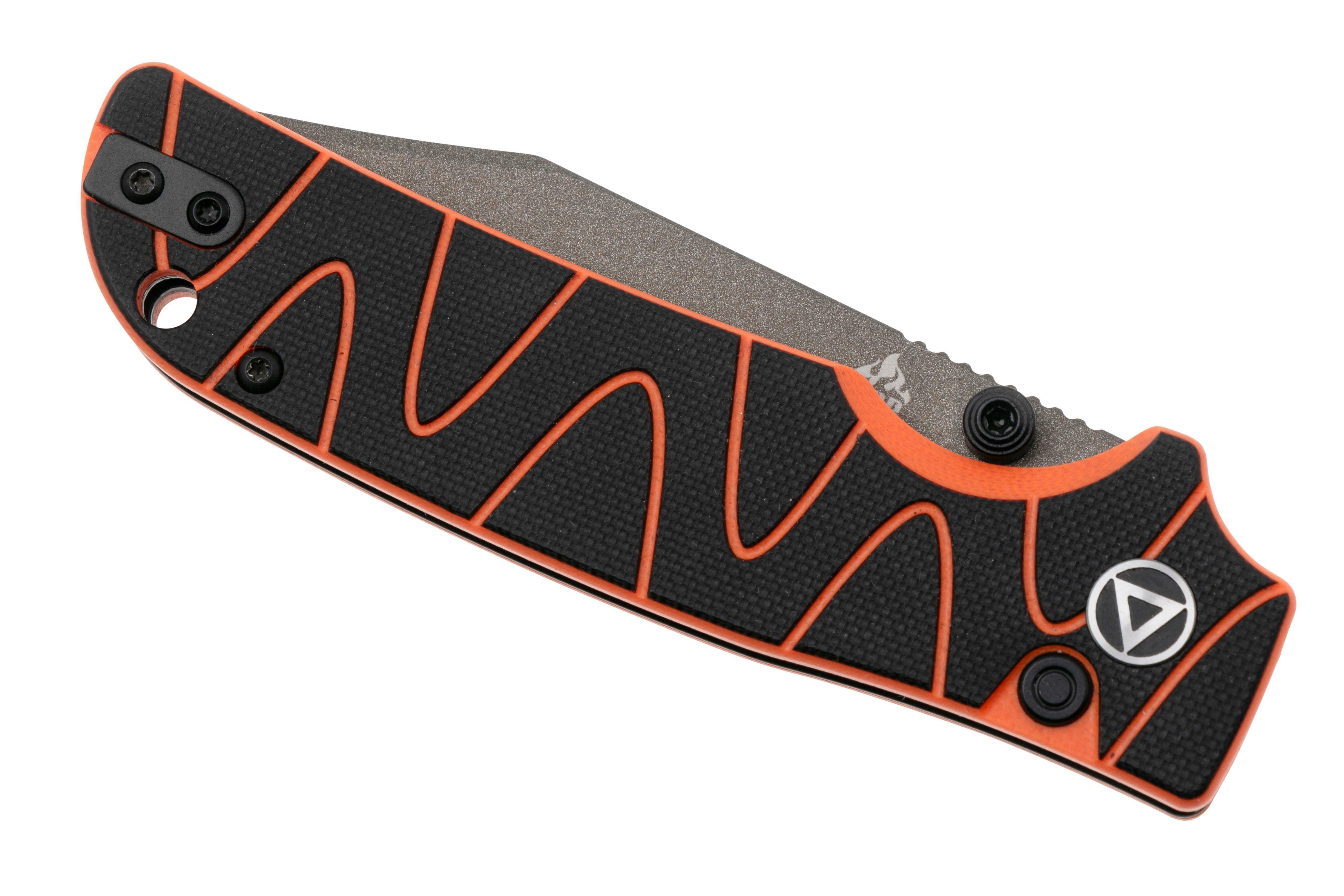 QSP Knife Kali QS159-D2 Ceramic Coated 14C28N Black Orange G10, zakmes ...