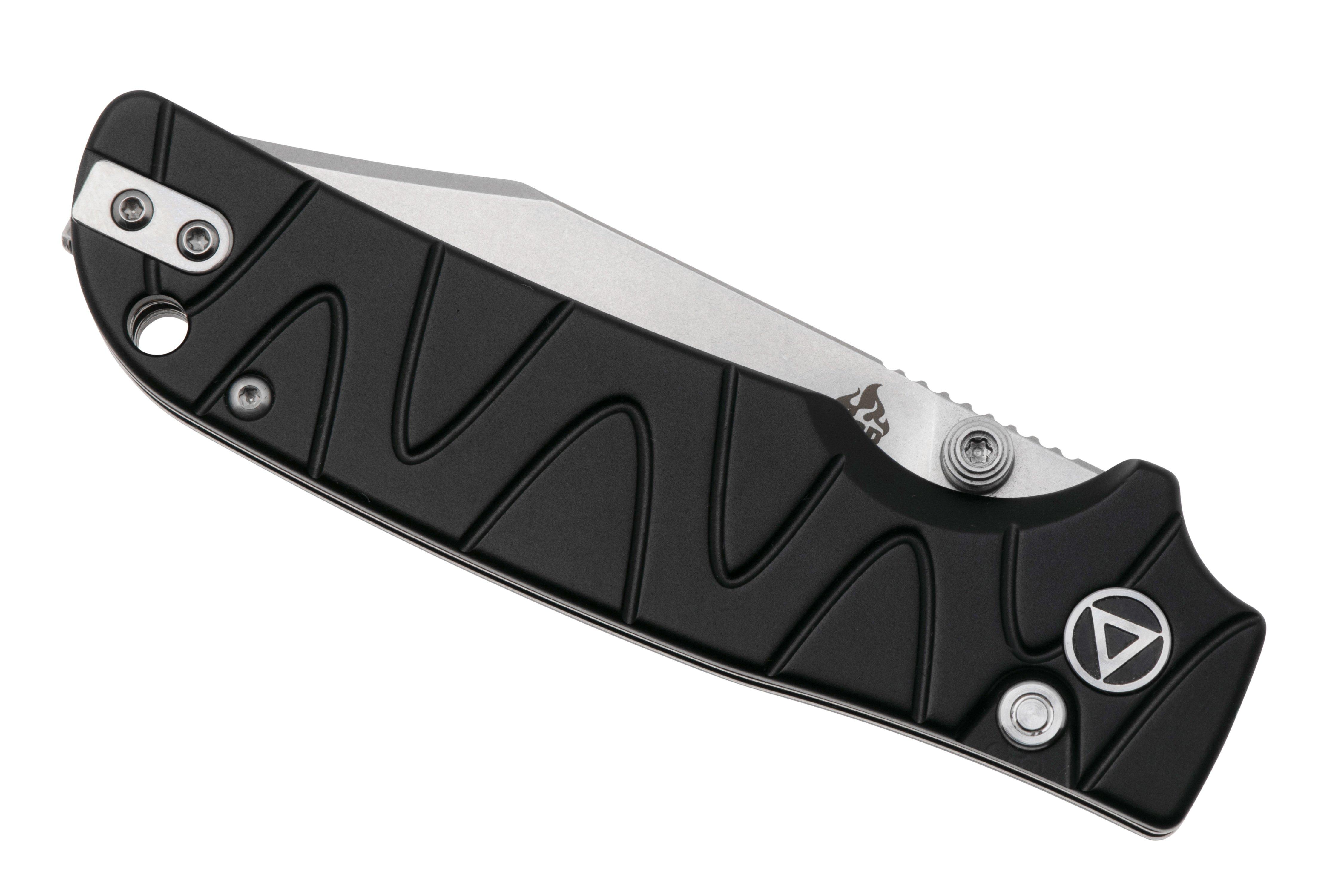 QSP Knife Kali QS159-F1 Stonewashed 14C28N Black Aluminum, zakmes ...