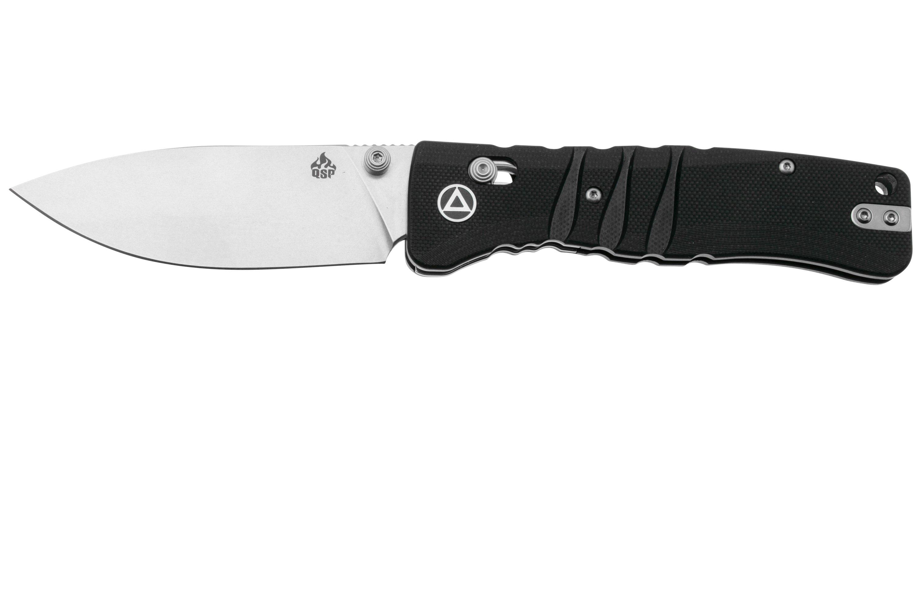 QSP Knife Ripley QS160-A1 Stonewashed 14C28N Black G10, Taschenmesser ...