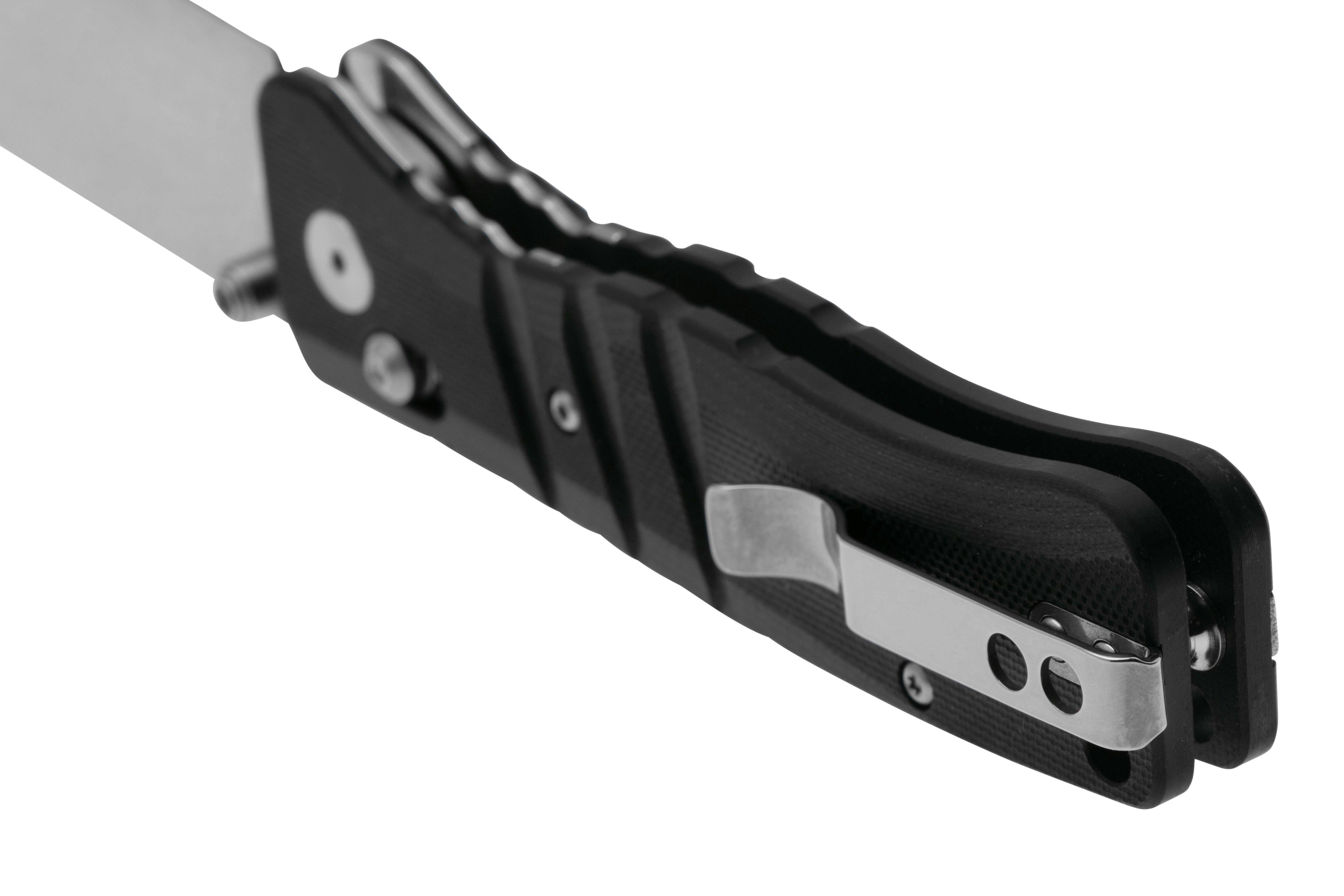 QSP Knife Ripley QS160-A1 Stonewashed 14C28N Black G10, pocket knife ...