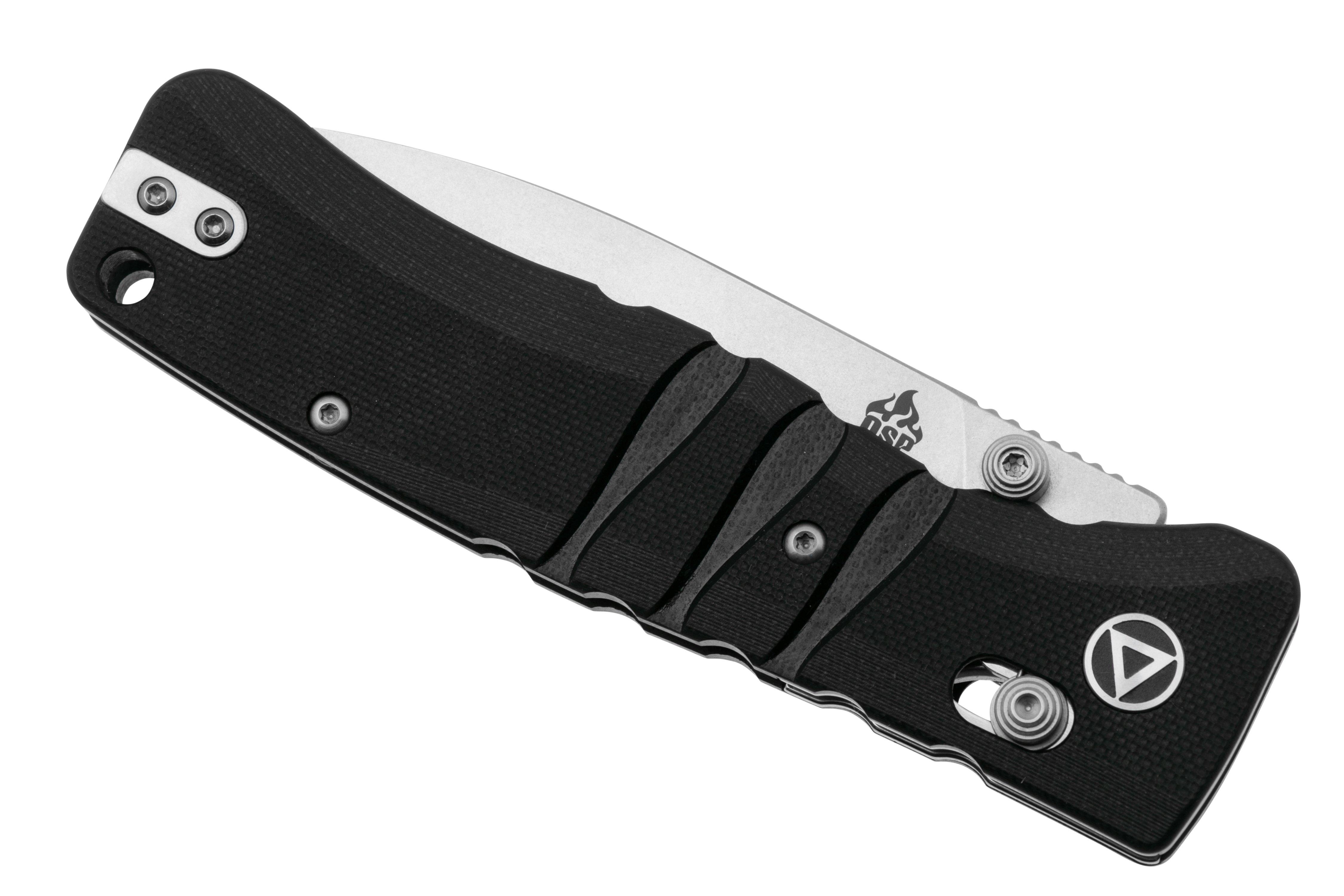 QSP Knife Ripley QS160-A1 Stonewashed 14C28N Black G10, Taschenmesser ...