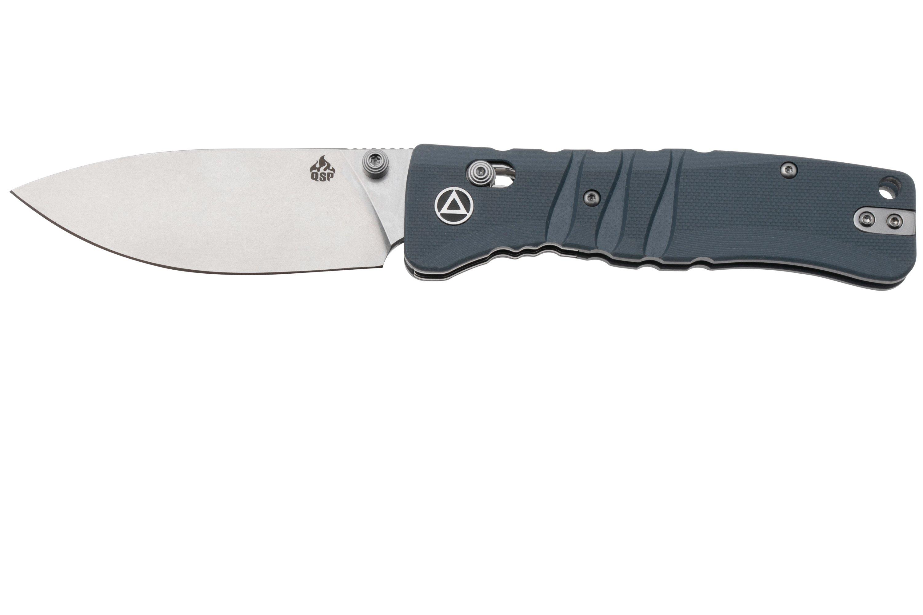 QSP Knife Ripley QS160-B1 Stonewashed 14C28N Gray G10, pocket knife ...