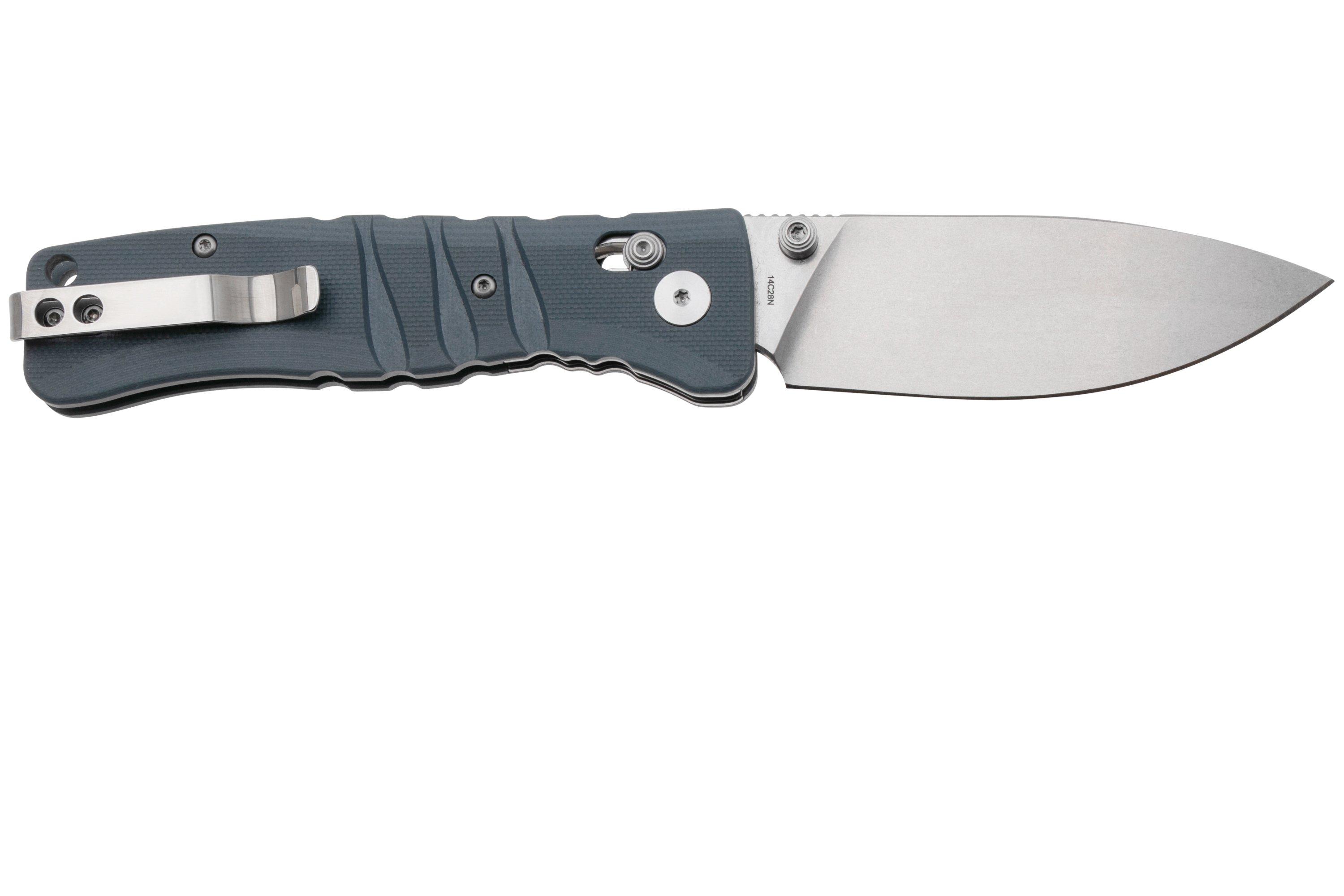 QSP Knife Ripley QS160-B1 Stonewashed 14C28N Gray G10, pocket knife ...