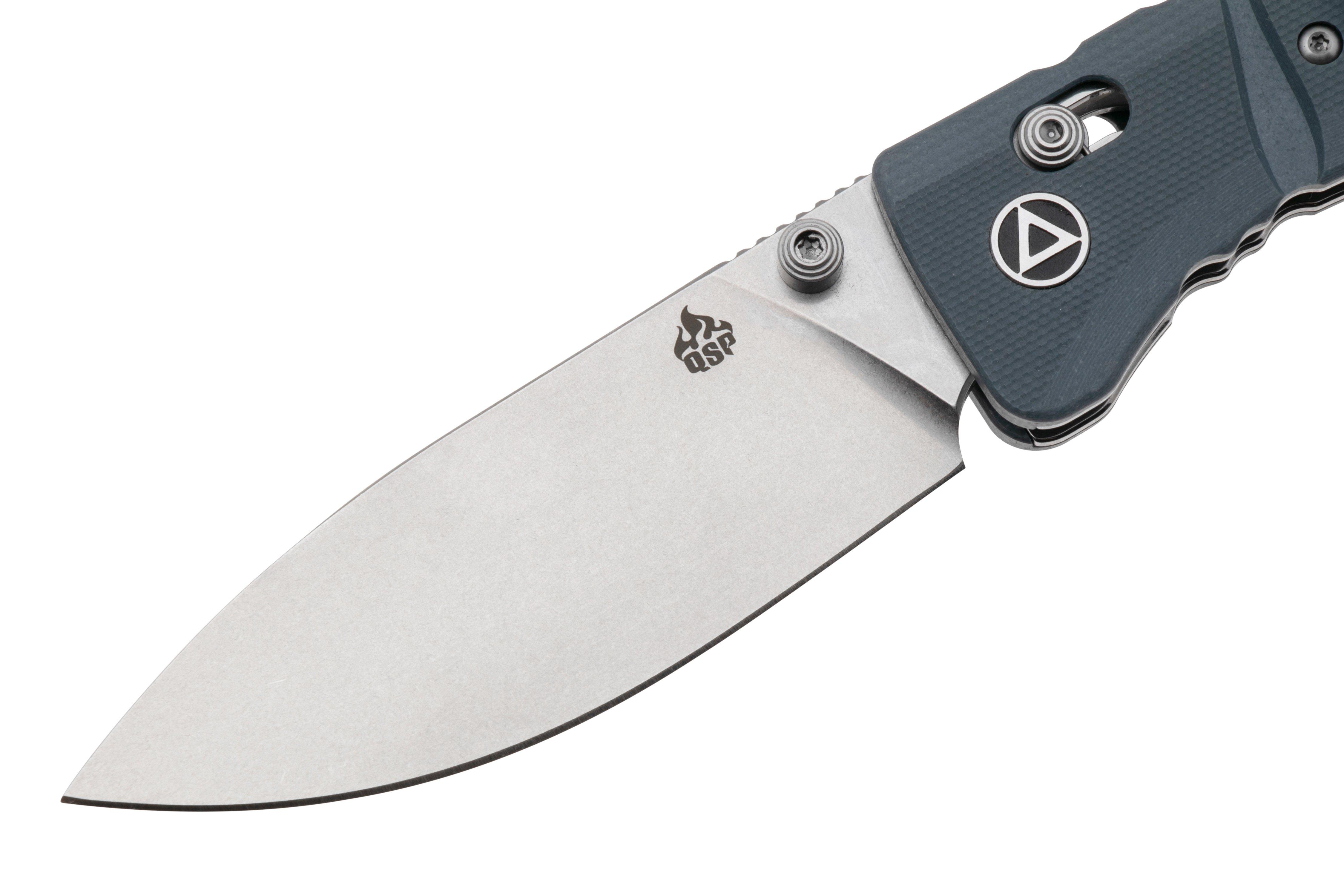 QSP Knife Ripley QS160-B1 Stonewashed 14C28N Gray G10, pocket knife ...
