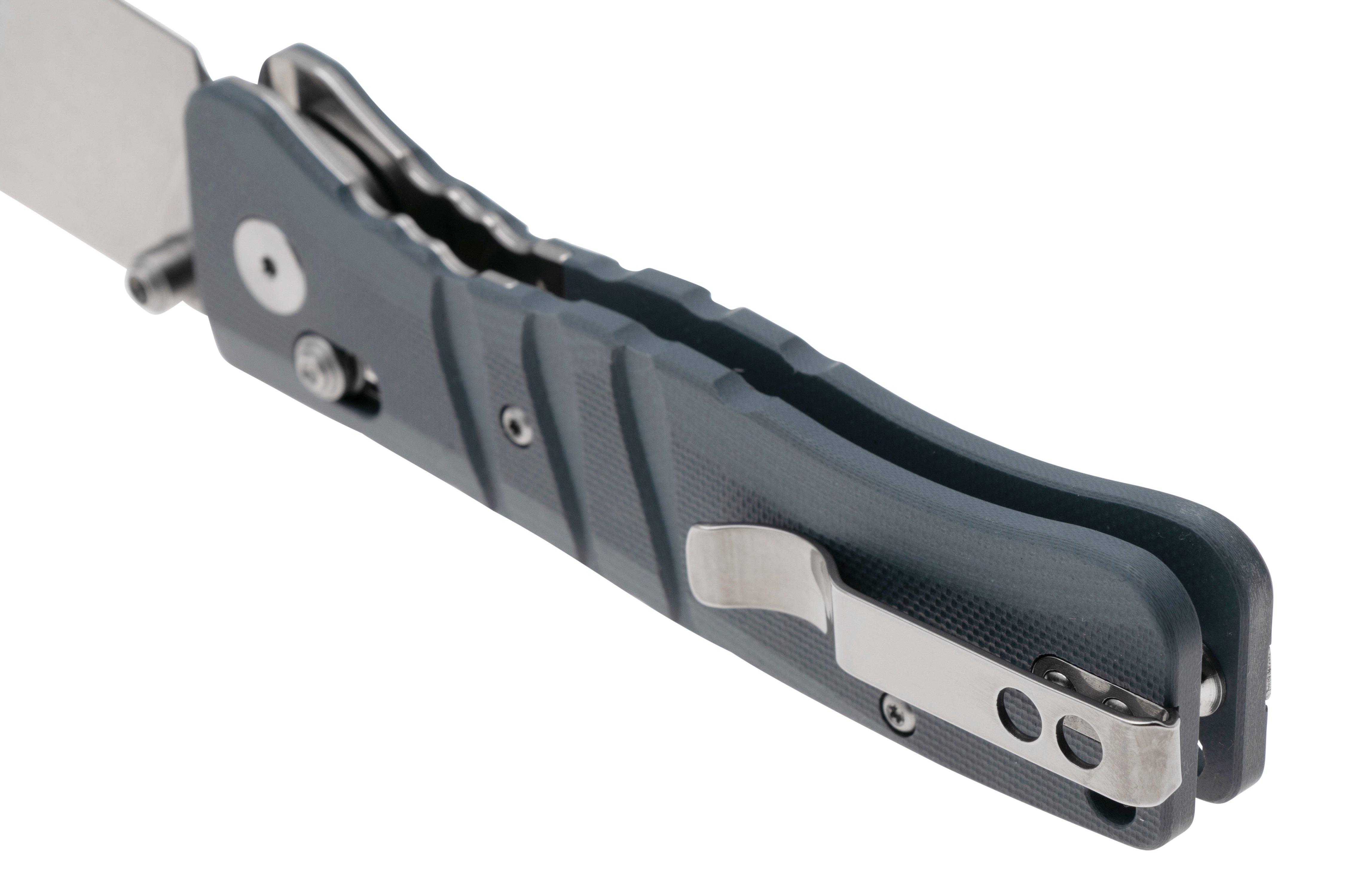 QSP Knife Ripley QS160-B1 Stonewashed 14C28N Gray G10, pocket knife ...