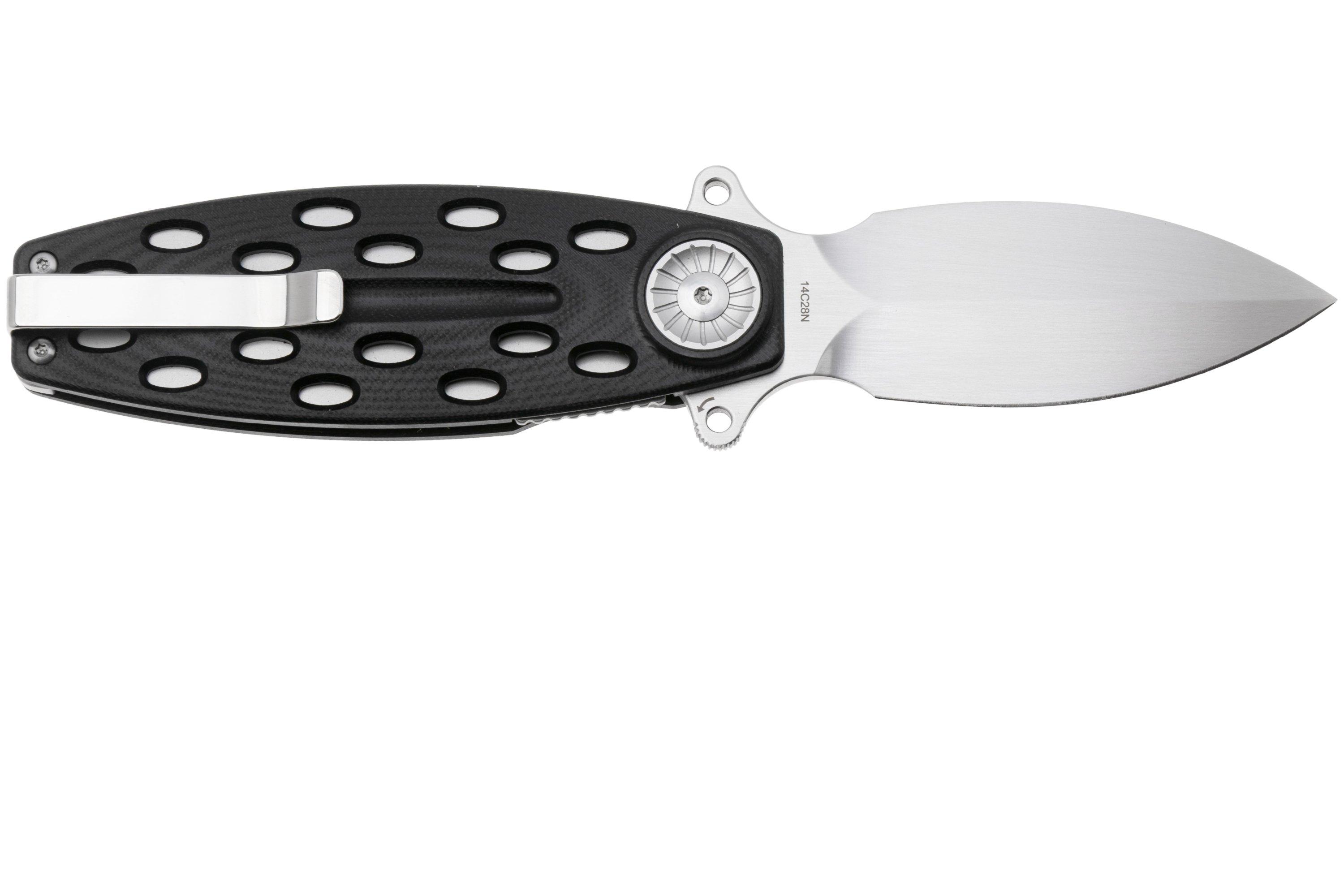 QSP Knife Beetle 162-A, Satin 14C28N, Black G10, pocket knife | Advantageously shopping at ...