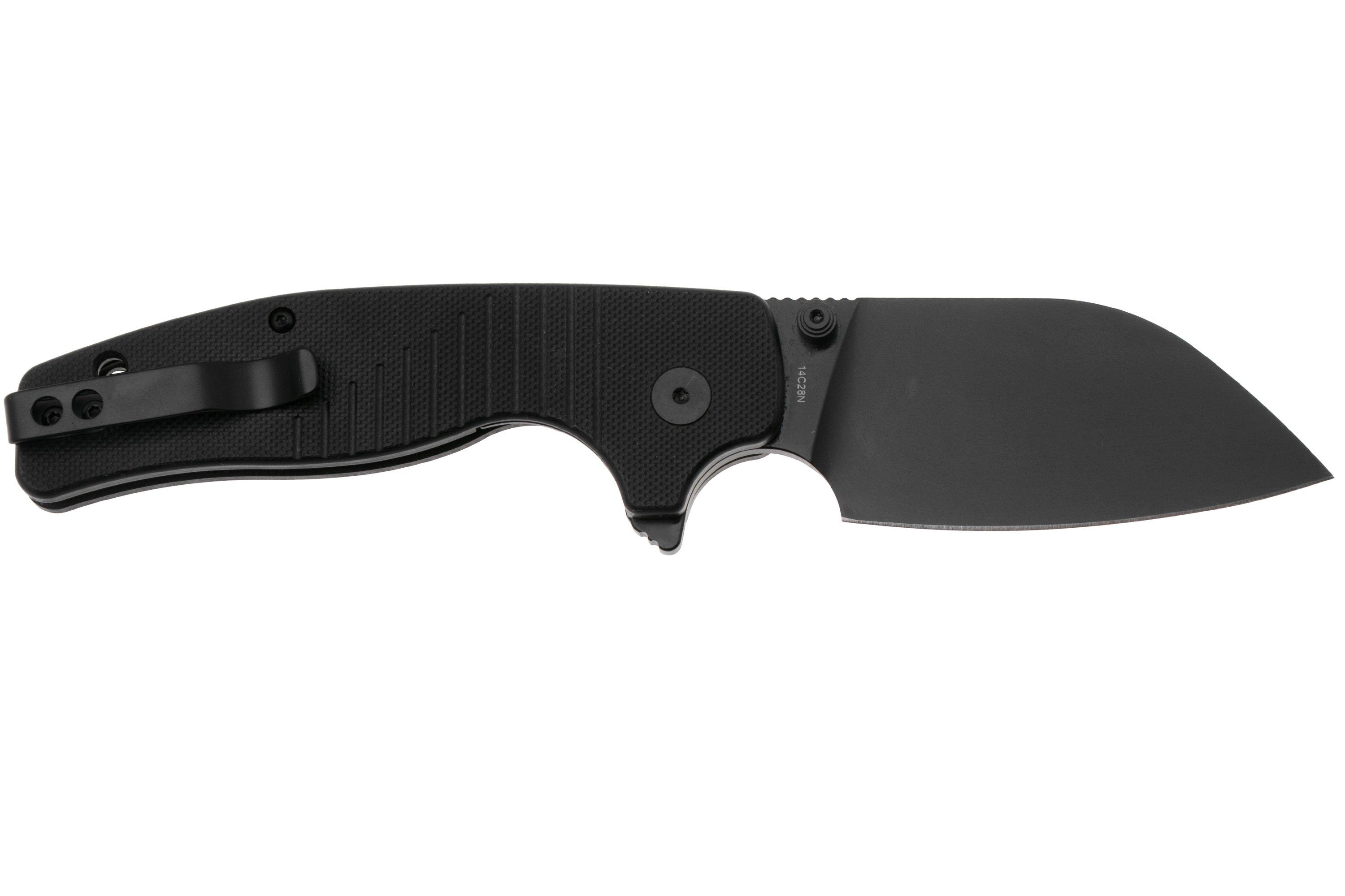 QSP Knife Chefmaster 163-A2, Black 14C28N, Black G10, pocket knife ...