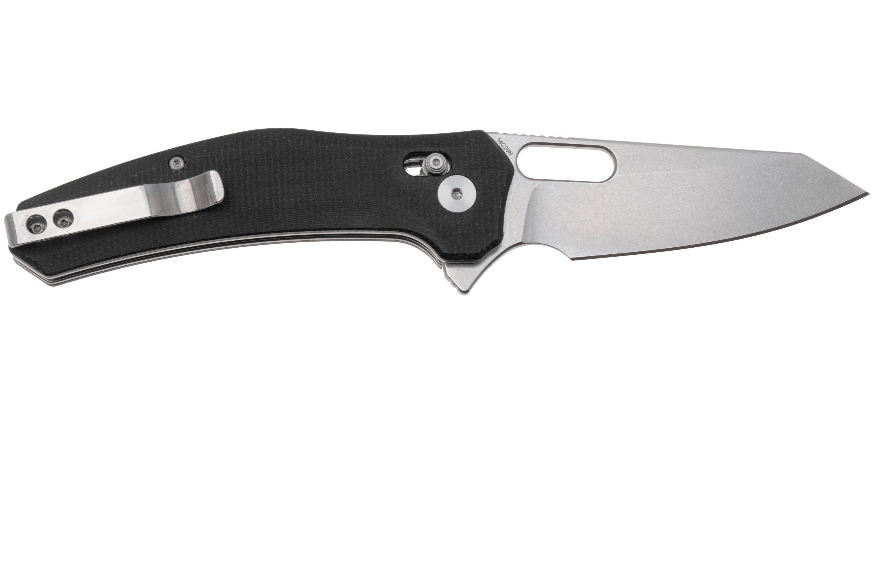 QSP Knife Emu 164-A, Stonewashed 14C28N, Black Micarta, Taschenmesser ...