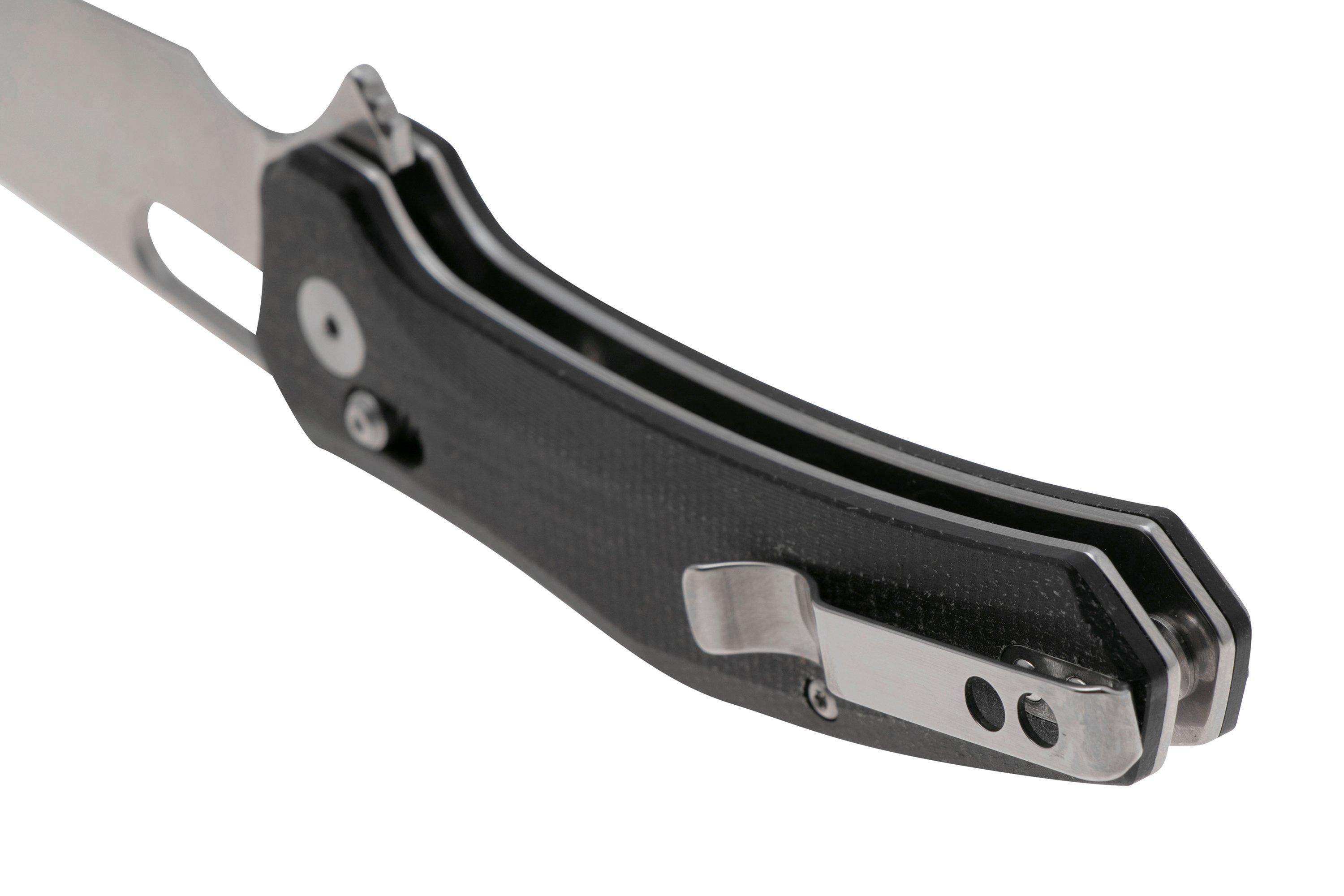 QSP Knife Emu 164-A, Stonewashed 14C28N, Black Micarta, navalha ...