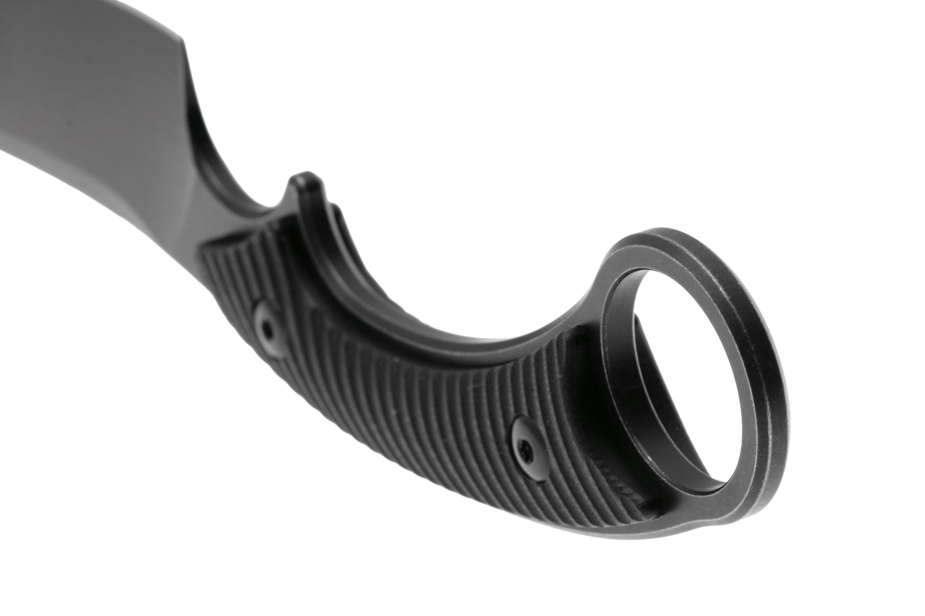 QSP Knife Viper QS166-A2 Blackwashed 10Cr15MoV, Black G10, fixed knife ...