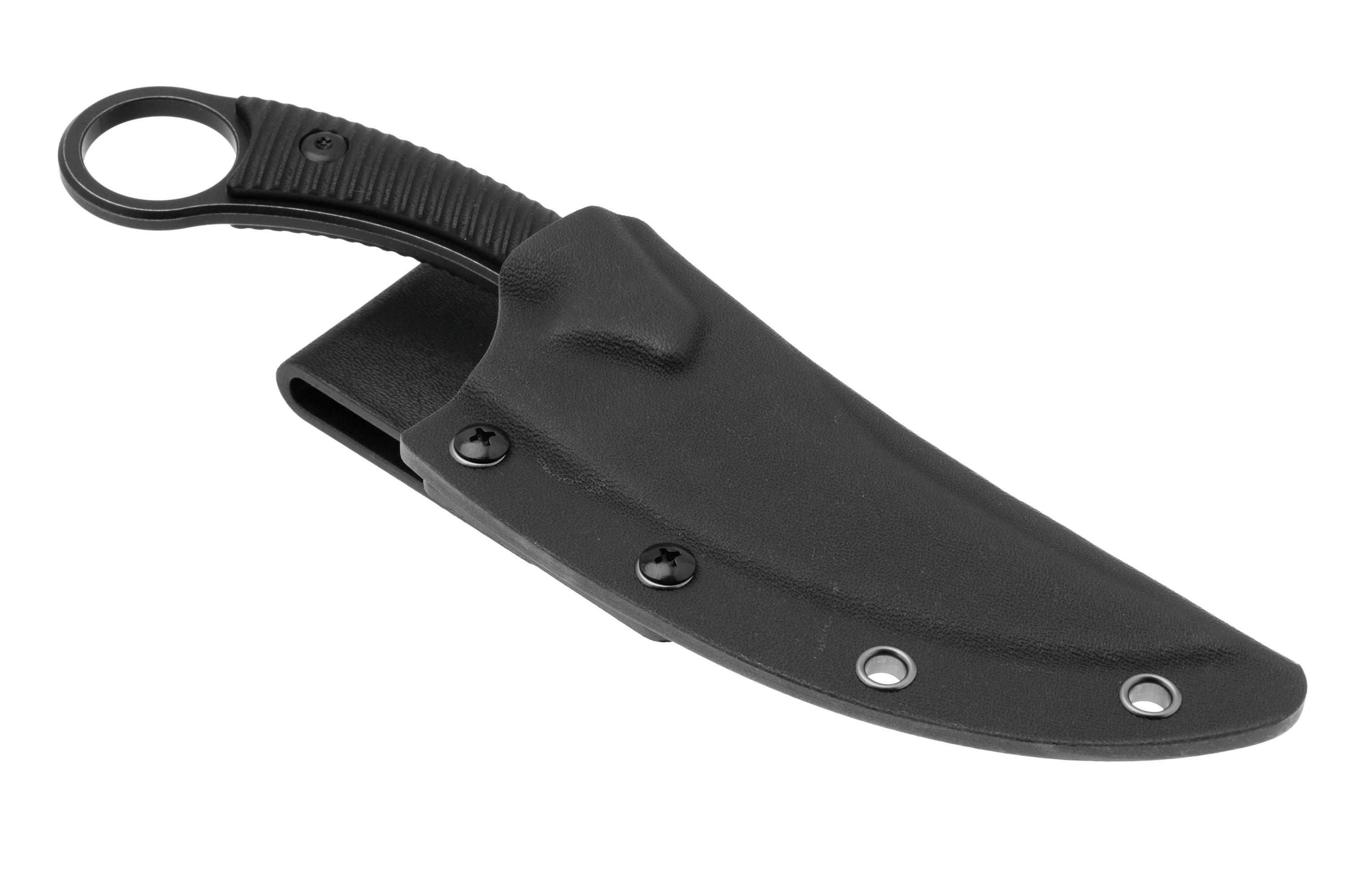 QSP Knife Viper QS166-A2 Blackwashed 10Cr15MoV, Black G10, fixed knife ...