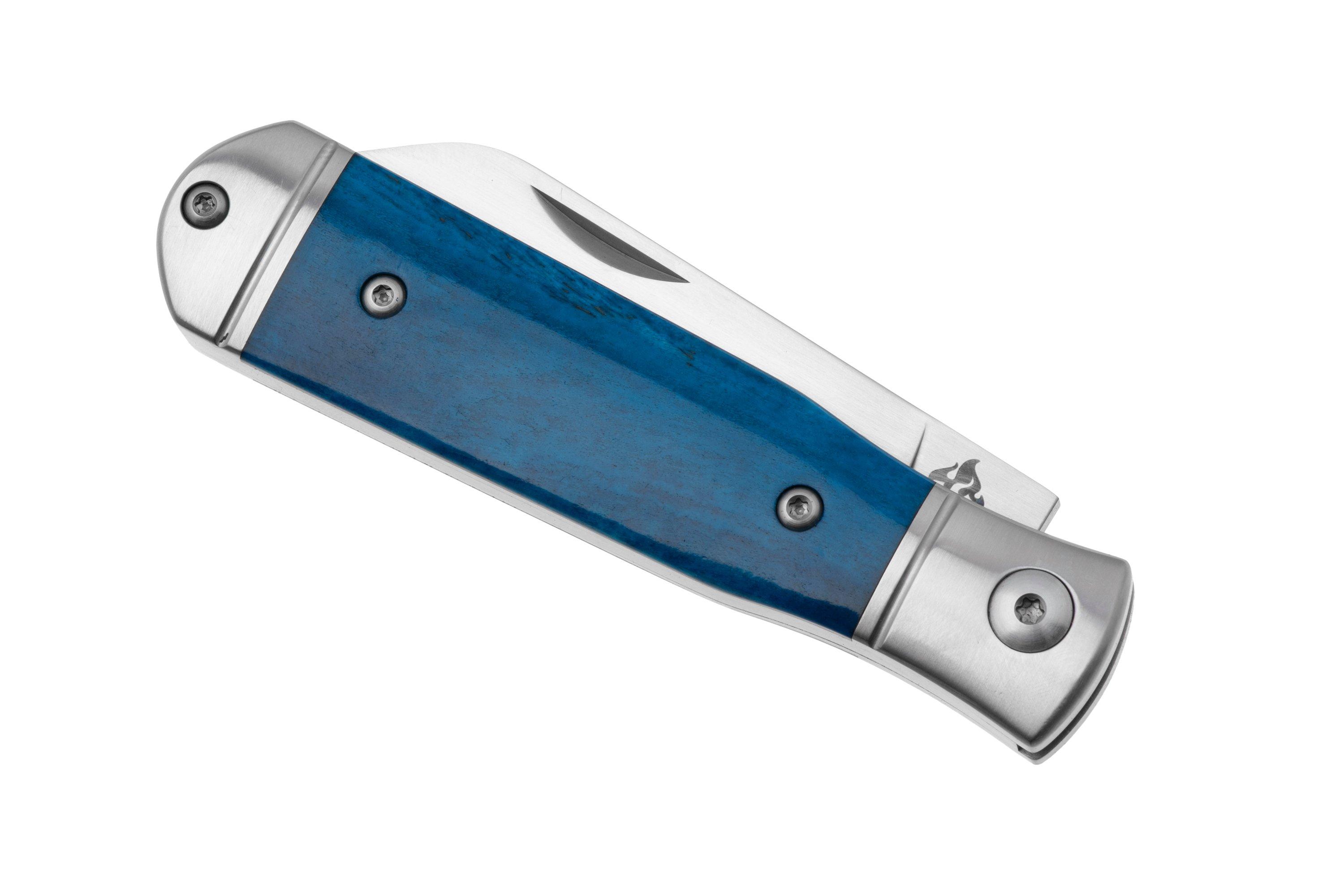 QSP Knife Jumping Jack QS167-B Satin 14C28N, Blue Bone, pocket knife ...