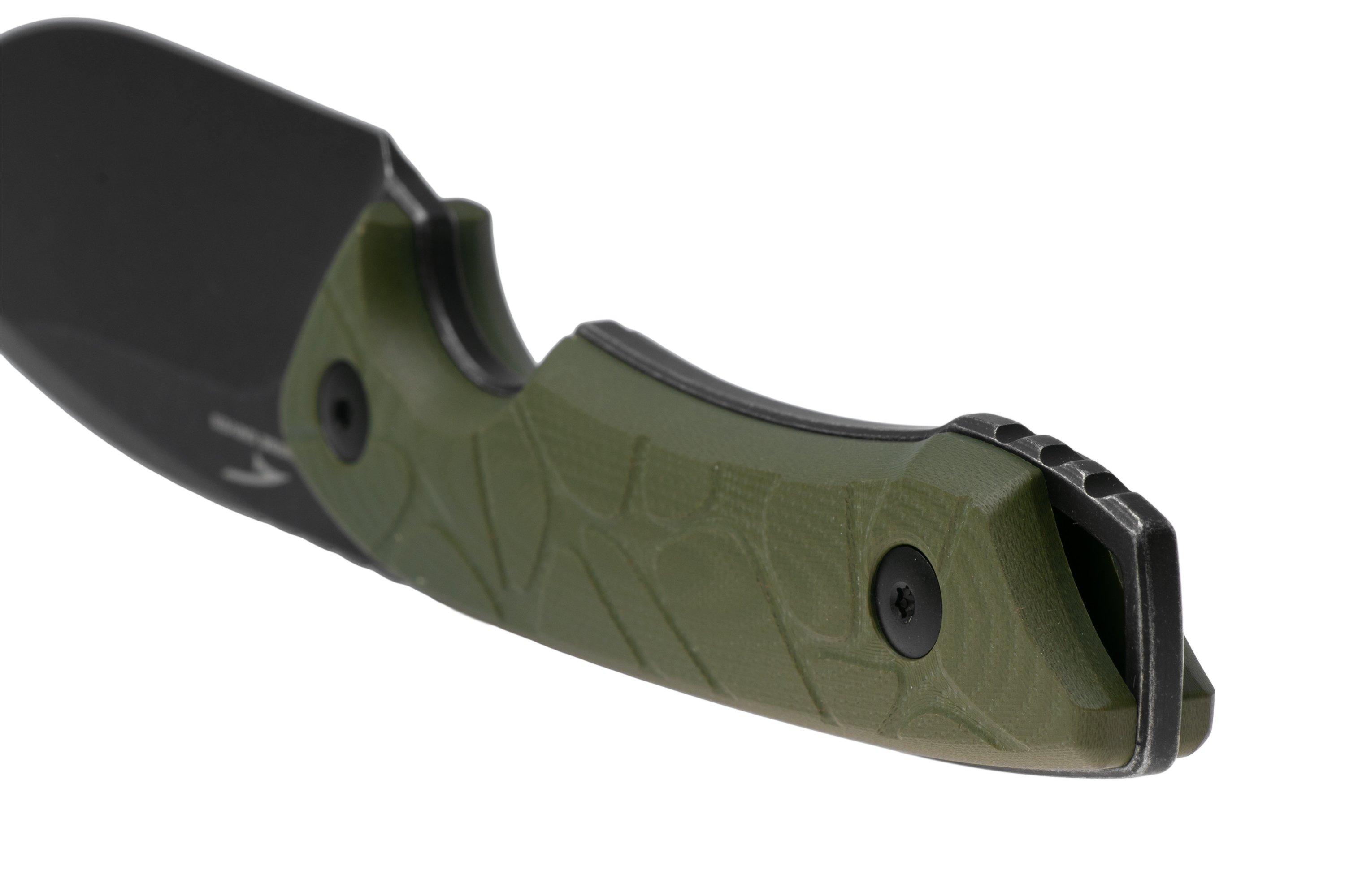 QSP Knife Tiny TOT QS169-B2 Blackwashed 10Cr15MoV OD Green G10 ...