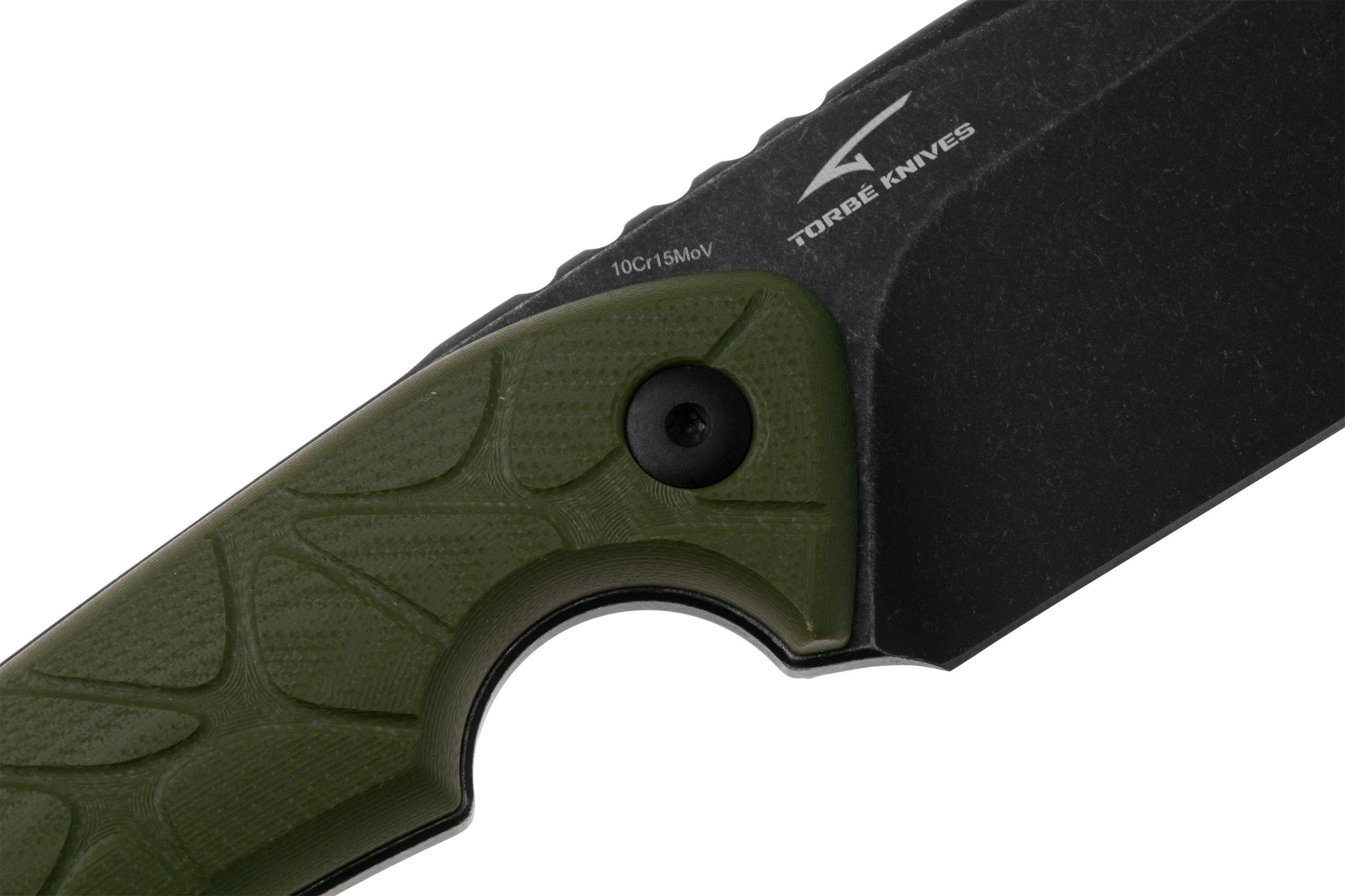 QSP Knife Tiny TOT QS169-B2 Blackwashed 10Cr15MoV OD Green G10 ...