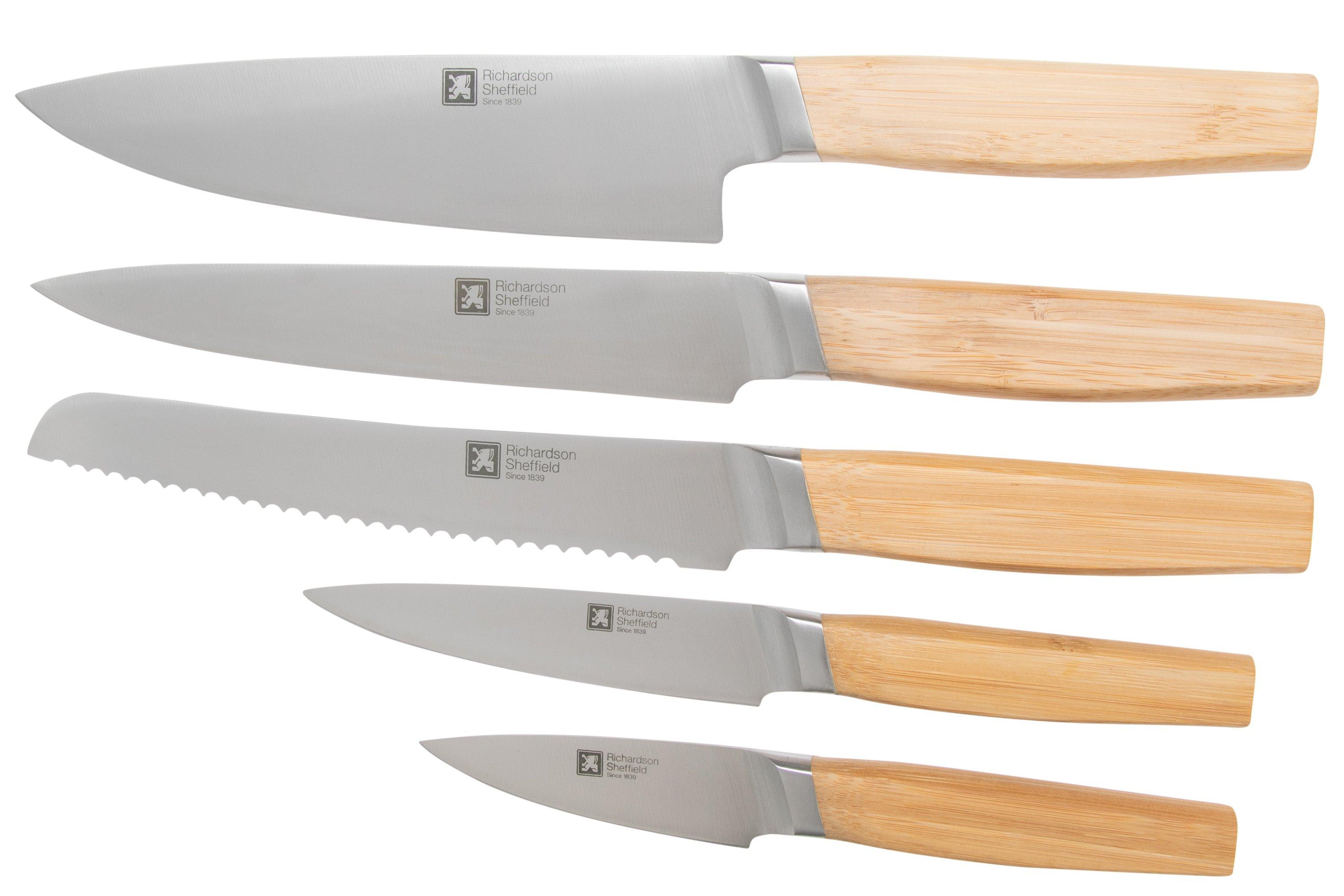Richardson Sheffield Nomad bamboo 11111K514K20 5-piece knife set with ...