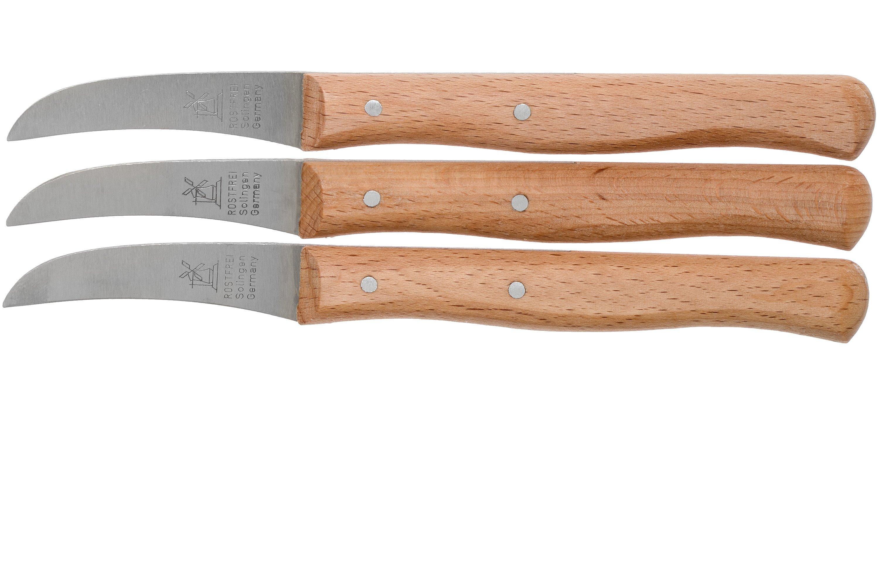 Robert Herder turning knife red beech wood, set of three ...