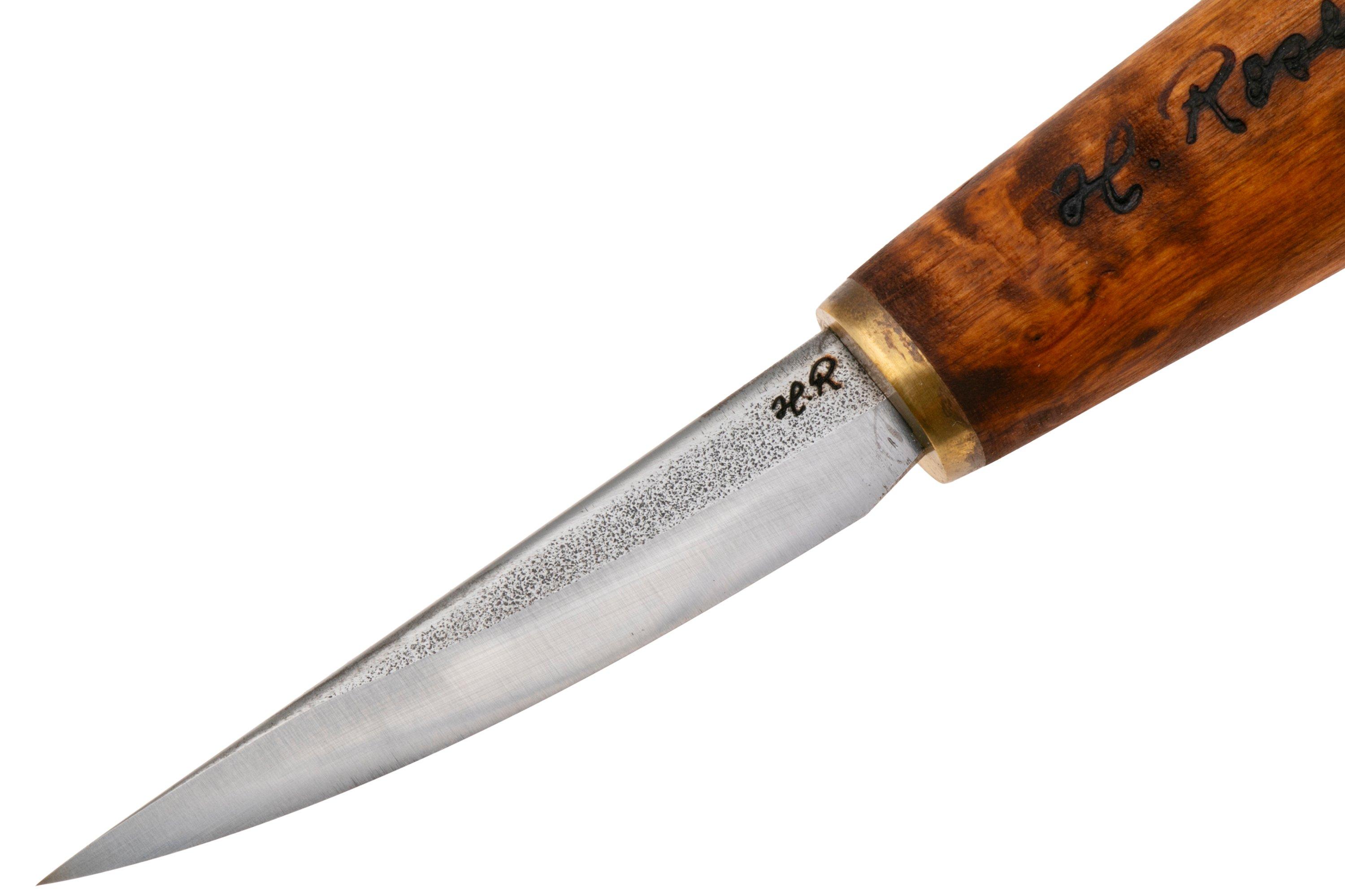 Roselli Carving Knife Short RIR113 Carbon Steel, Curly birch ...