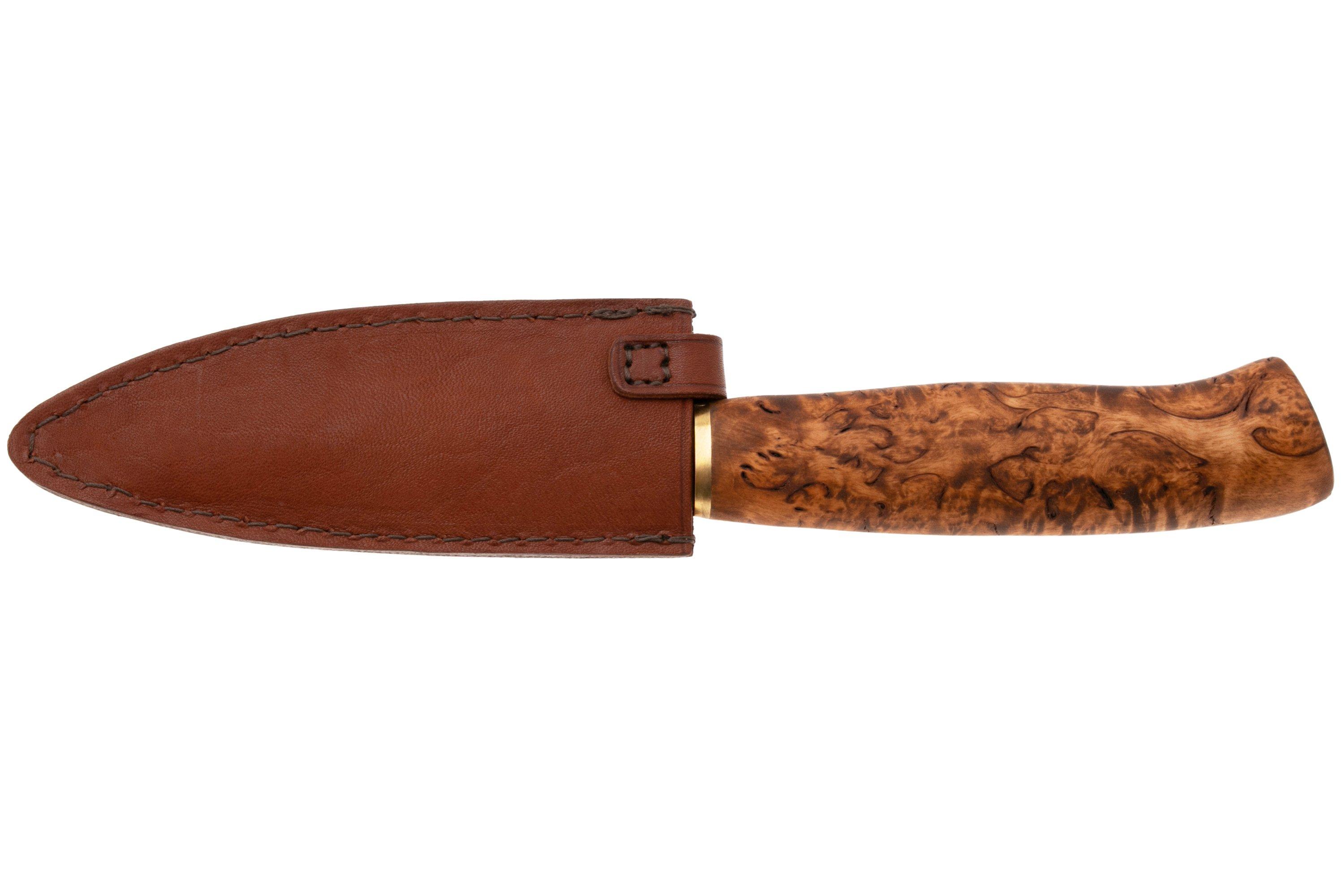 Roselli Allround Knife R750D Carbon Steel, Stained Curly Birch ...