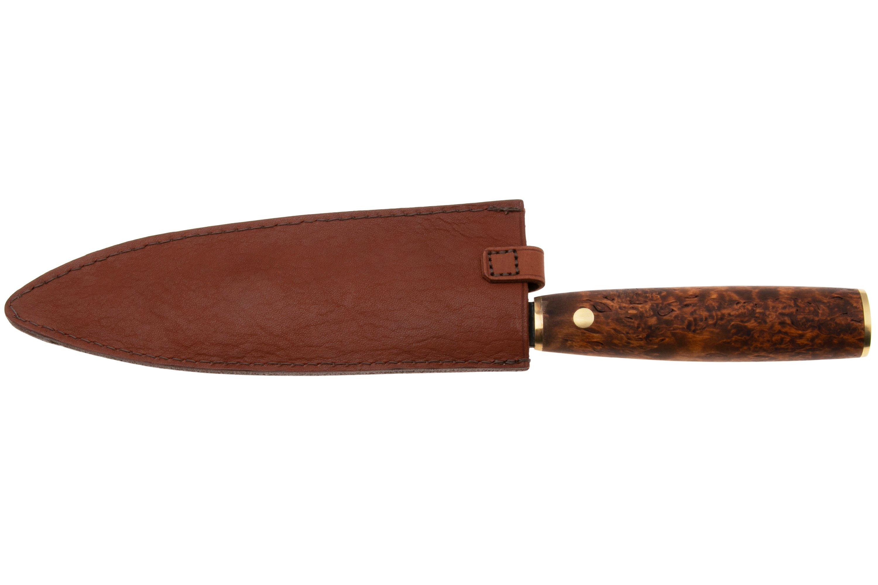 Roselli Gyuto Chef Knife R770D Carbon Steel, Stained Curly Birch, chef ...