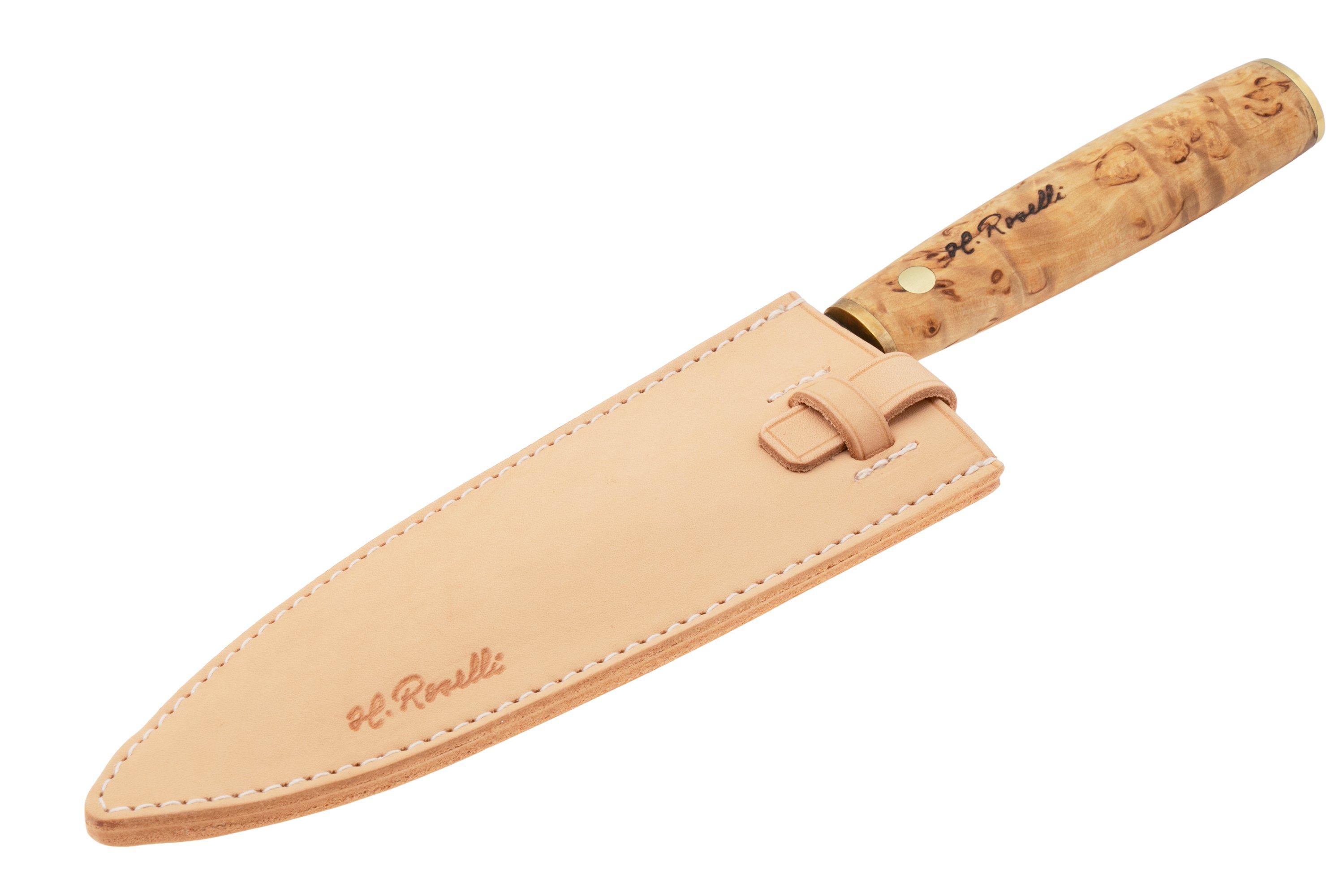 Roselli Gyuto Chef Knife R770 Carbon Steel, Curly Birch, koksmes, 19.5 ...