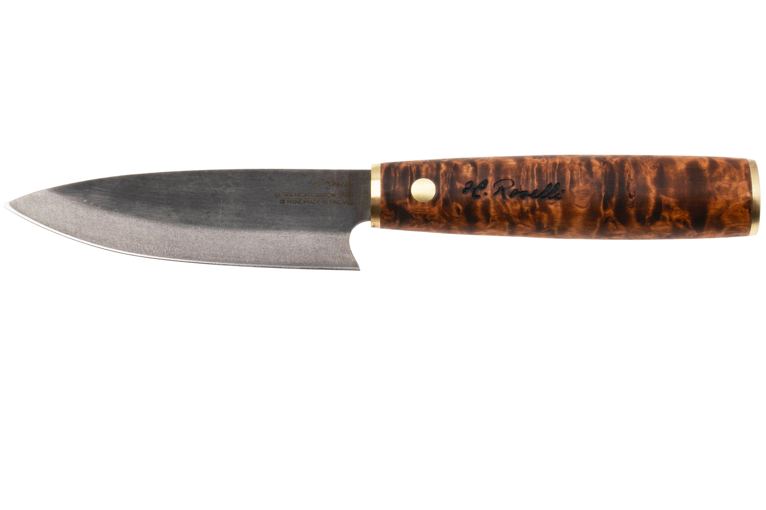 Roselli Allround Knife RW750D UHC, Stained Curly Birch, utility knife ...