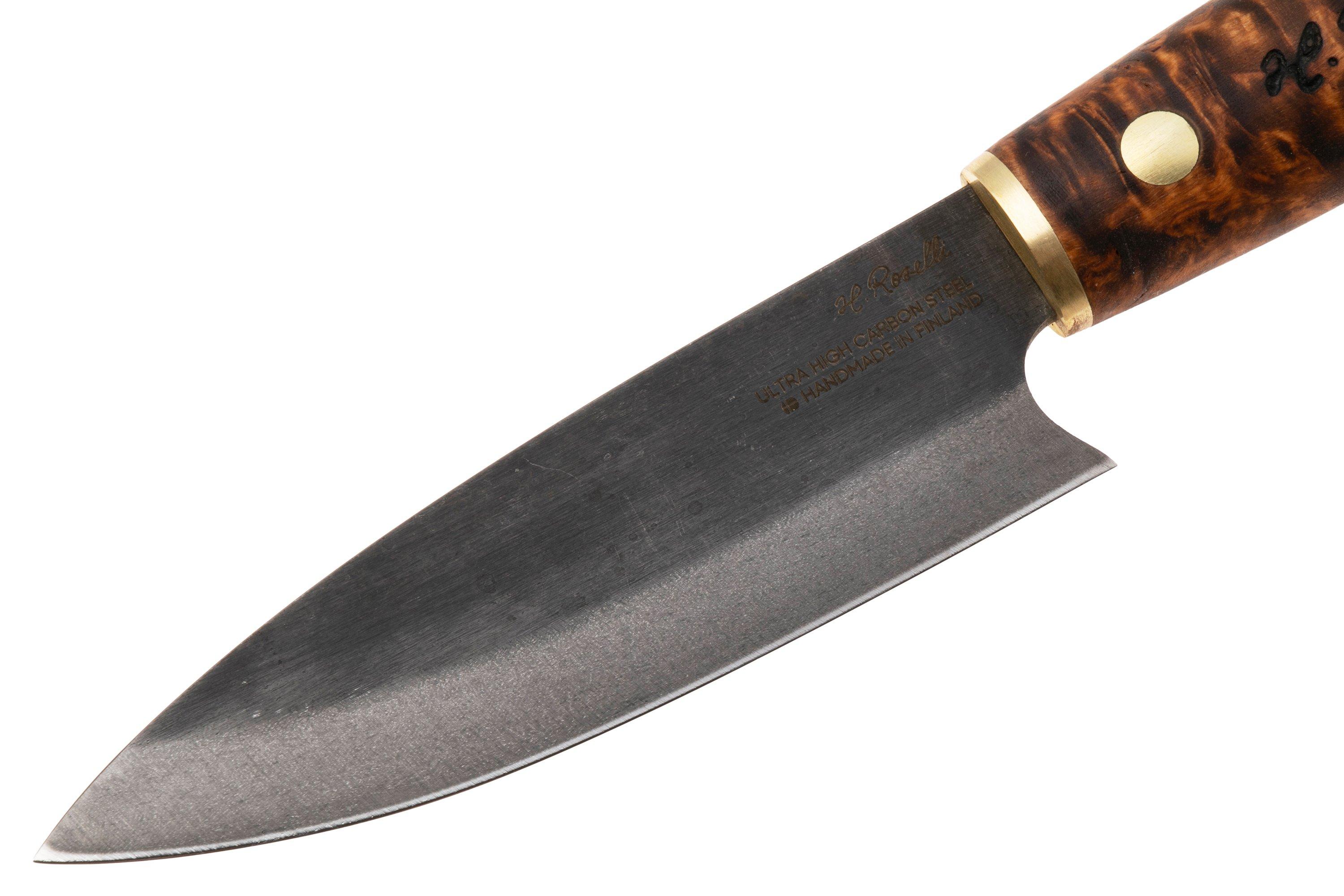 Roselli Allround Knife RW750D UHC, Stained Curly Birch, utility knife ...