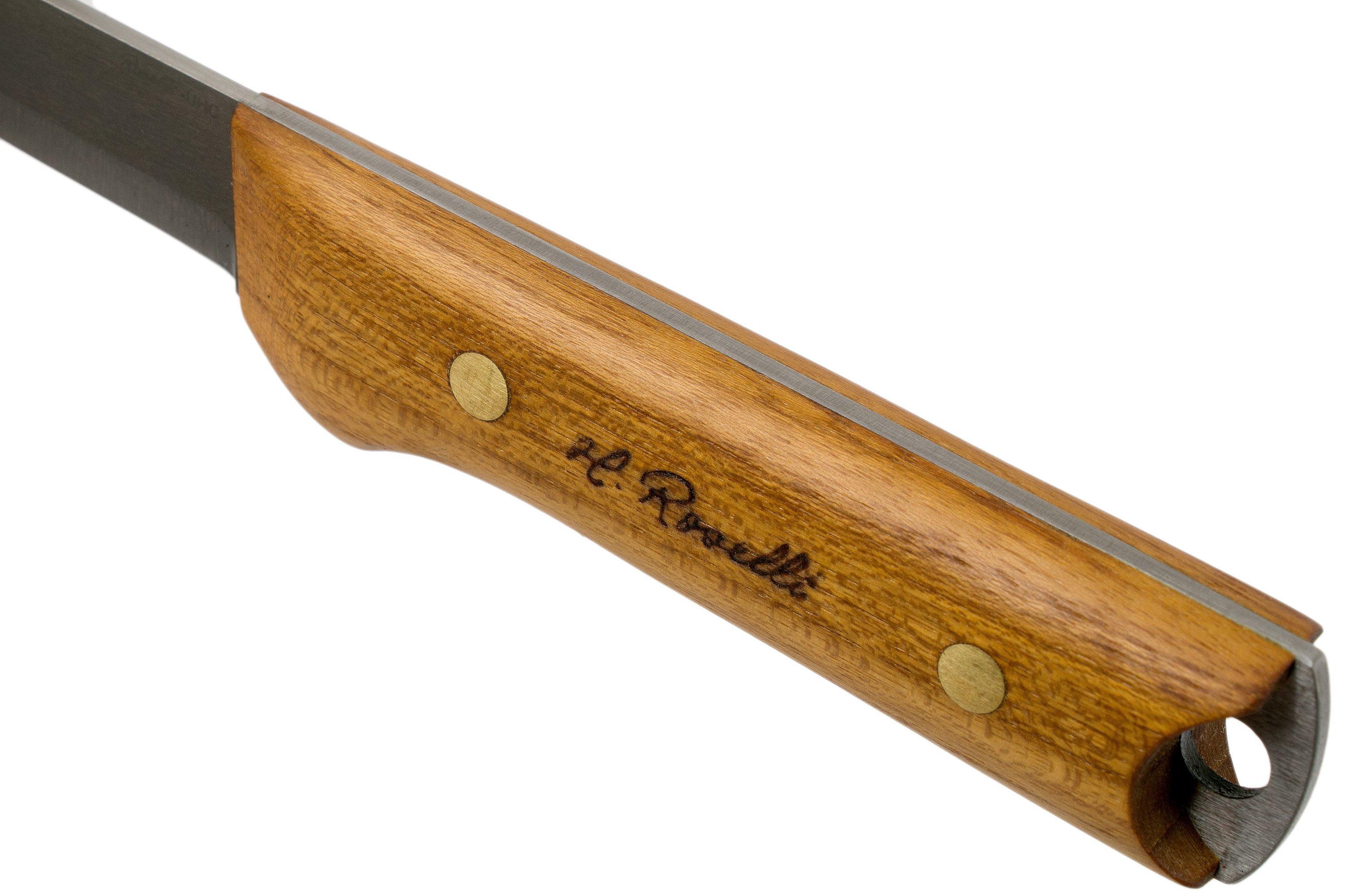 Roselli Big Heimo 4” Knife UHC RW40 leather sheath, outdoor knife ...