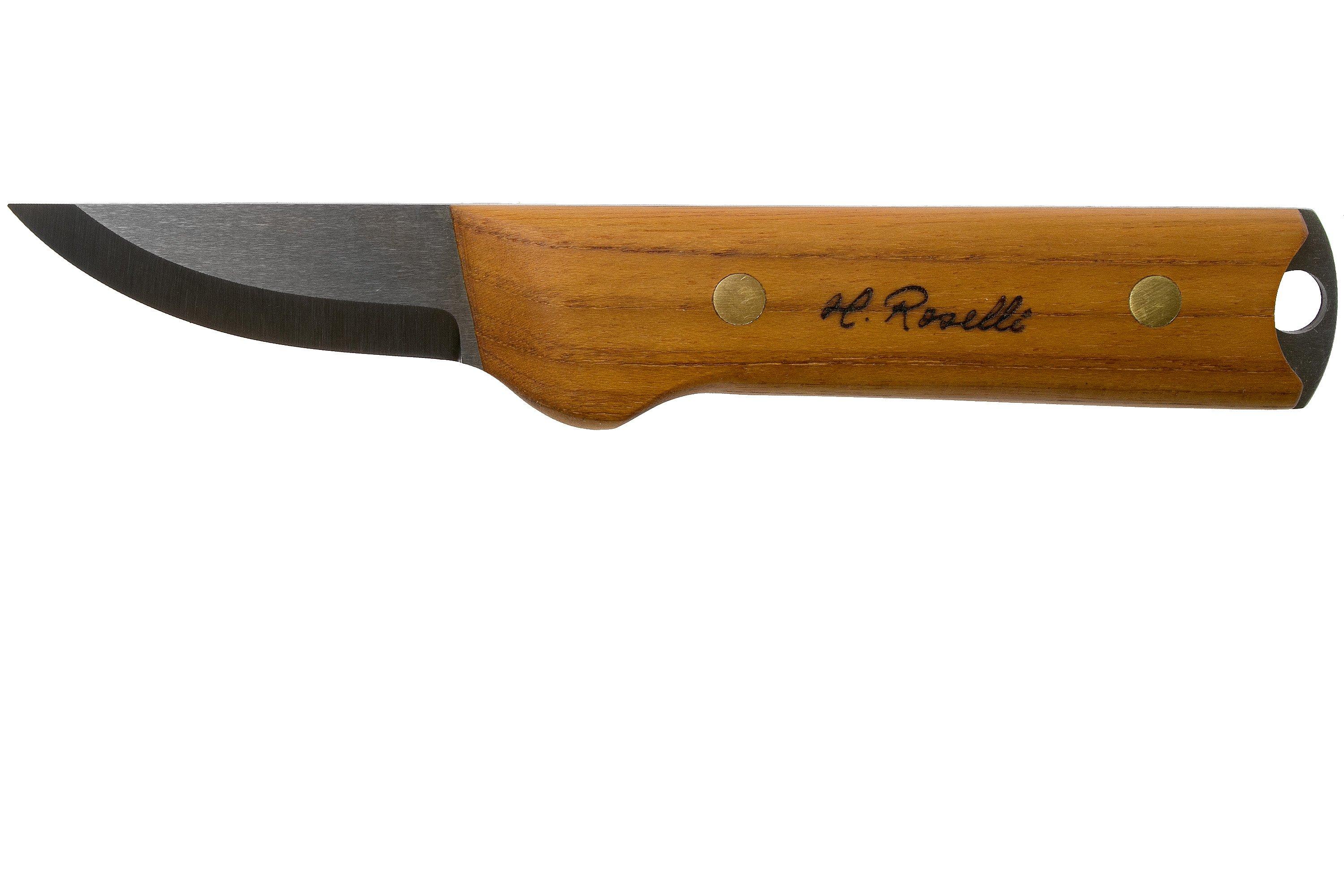 Roselli Small Heimo 3” Knife UHC RW41 leather sheath, outdoor knife ...