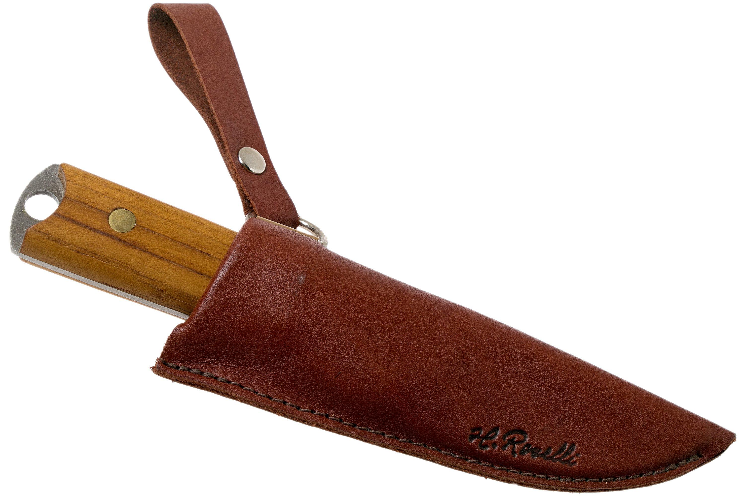 Roselli Small Heimo 3” Knife UHC RW41 leather sheath, Outdoormesser ...