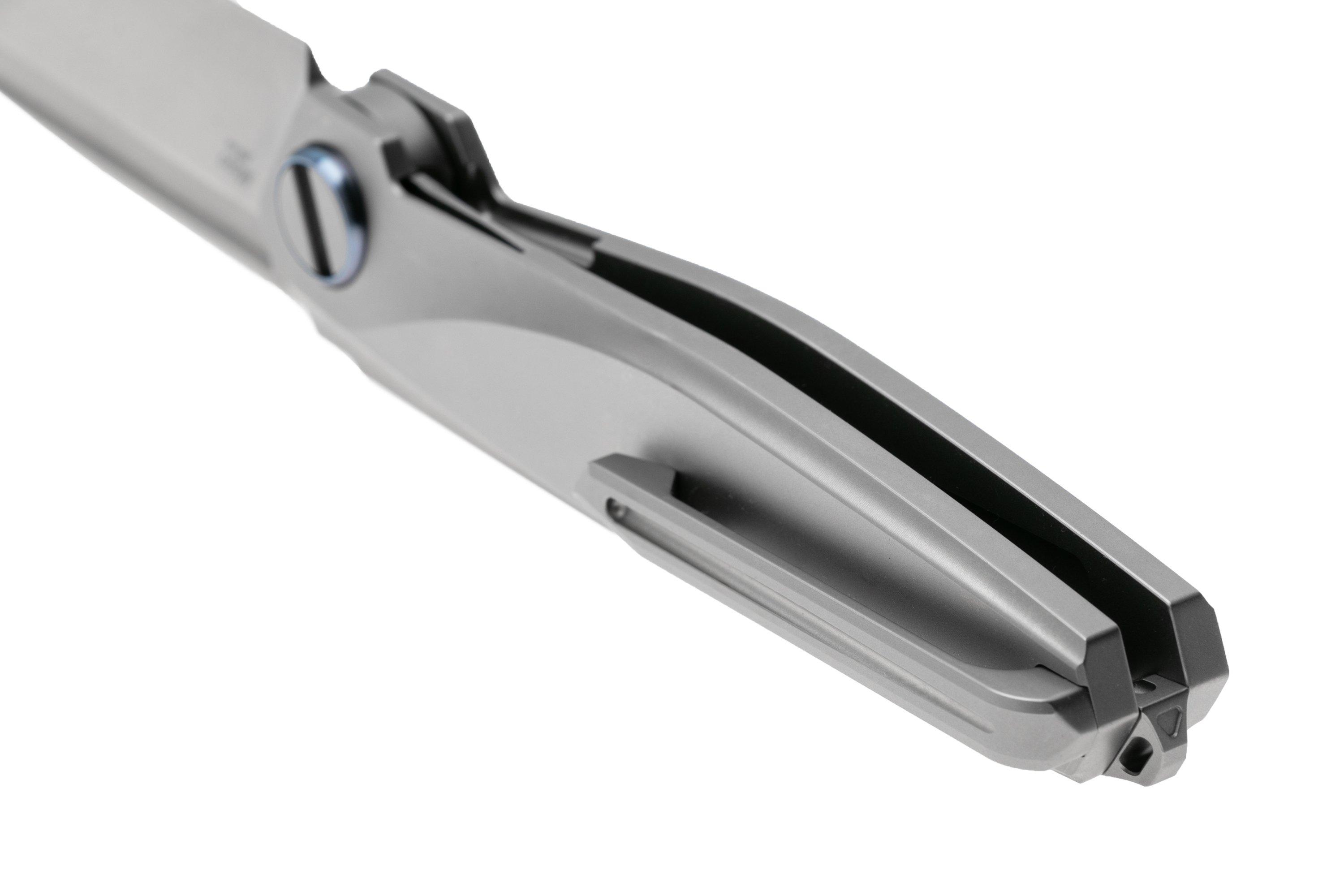 Rike Knife Baidi 13205-2 Bead Blasted Bohler M390, Titanium, Black ...