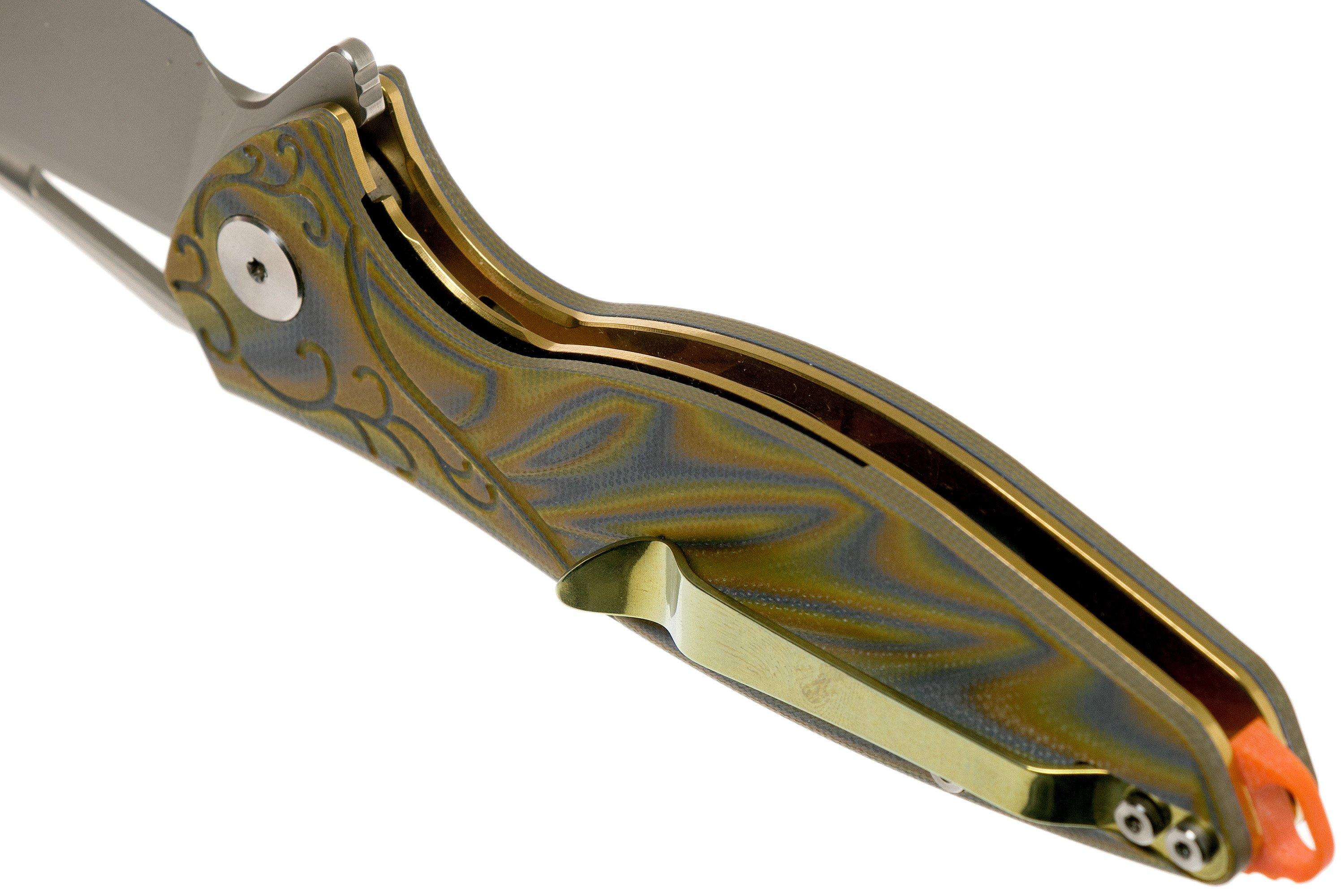 Rike Knife Hummingbird Plus Brown Green G10 pocket knife ...