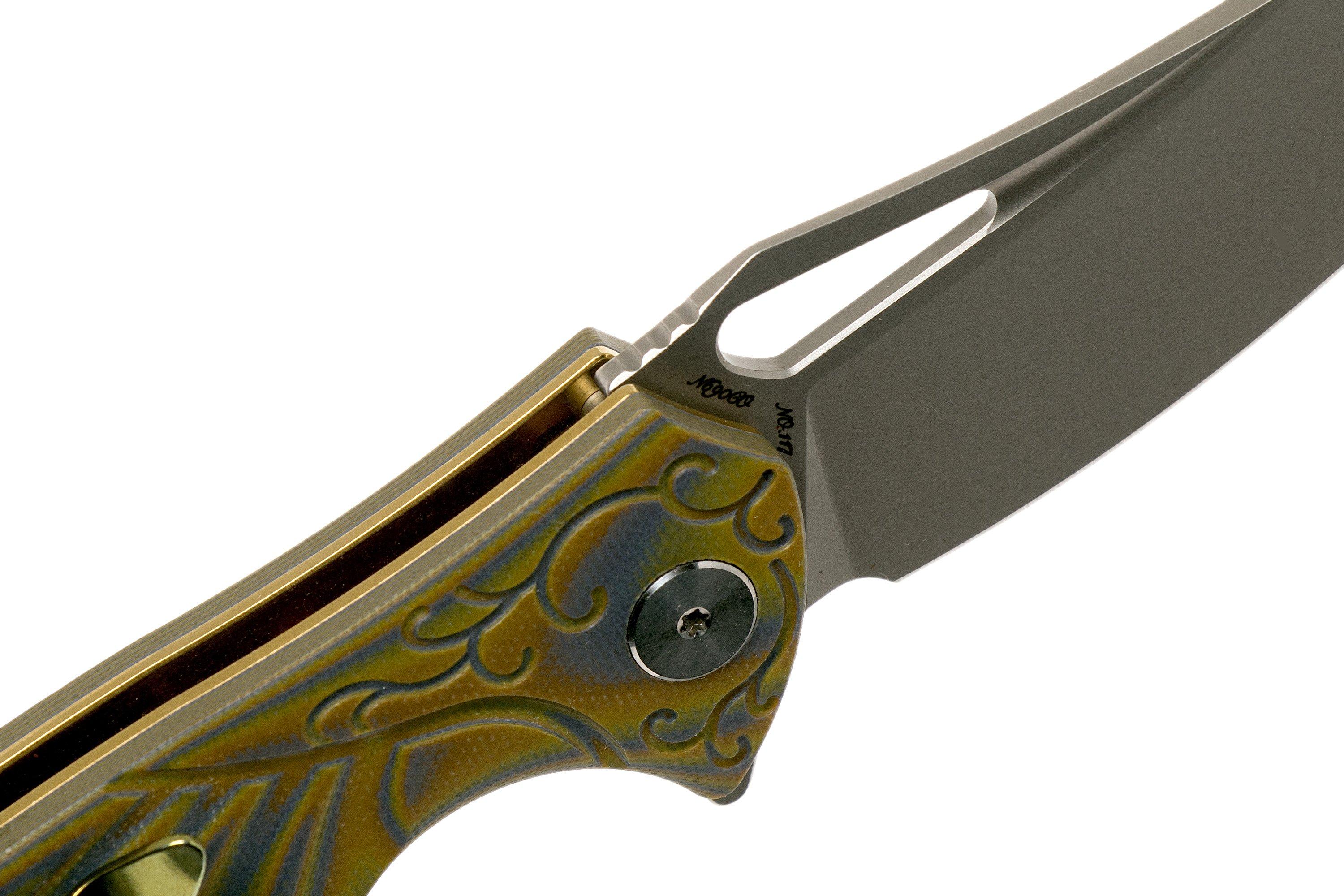 Rike Knife Hummingbird Plus Brown Green G10 pocket knife ...