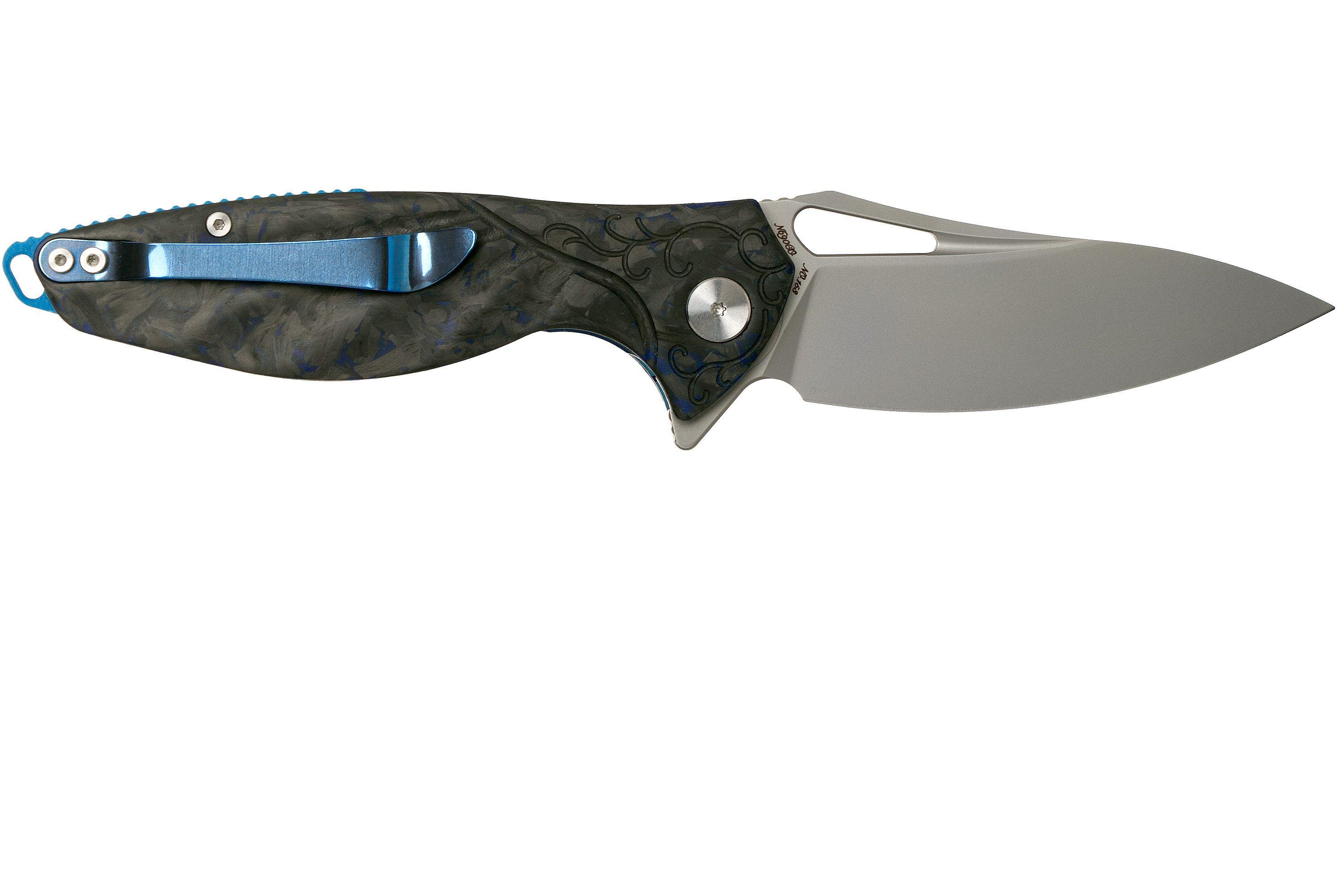Rike Knife Hummingbird Plus Carbon Fibre Blue Pocket Knife Advantageously Shopping At
