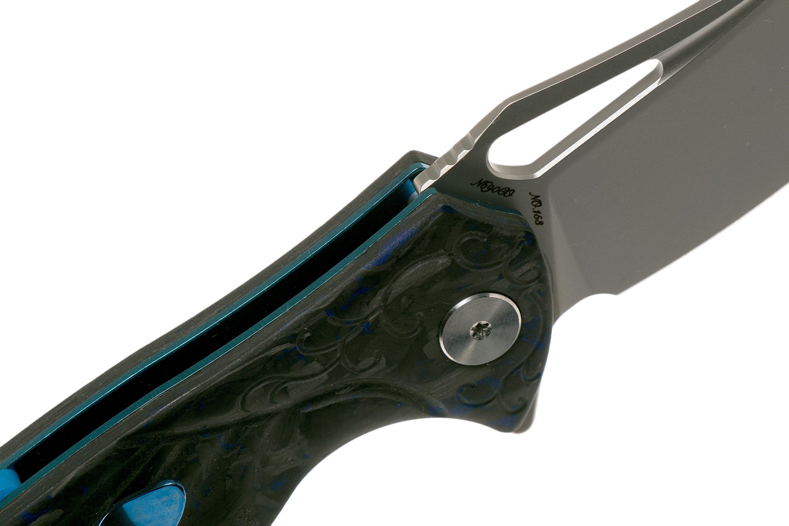Rike Knife Hummingbird Plus Carbon Fibre Blue Pocket Knife Advantageously Shopping At