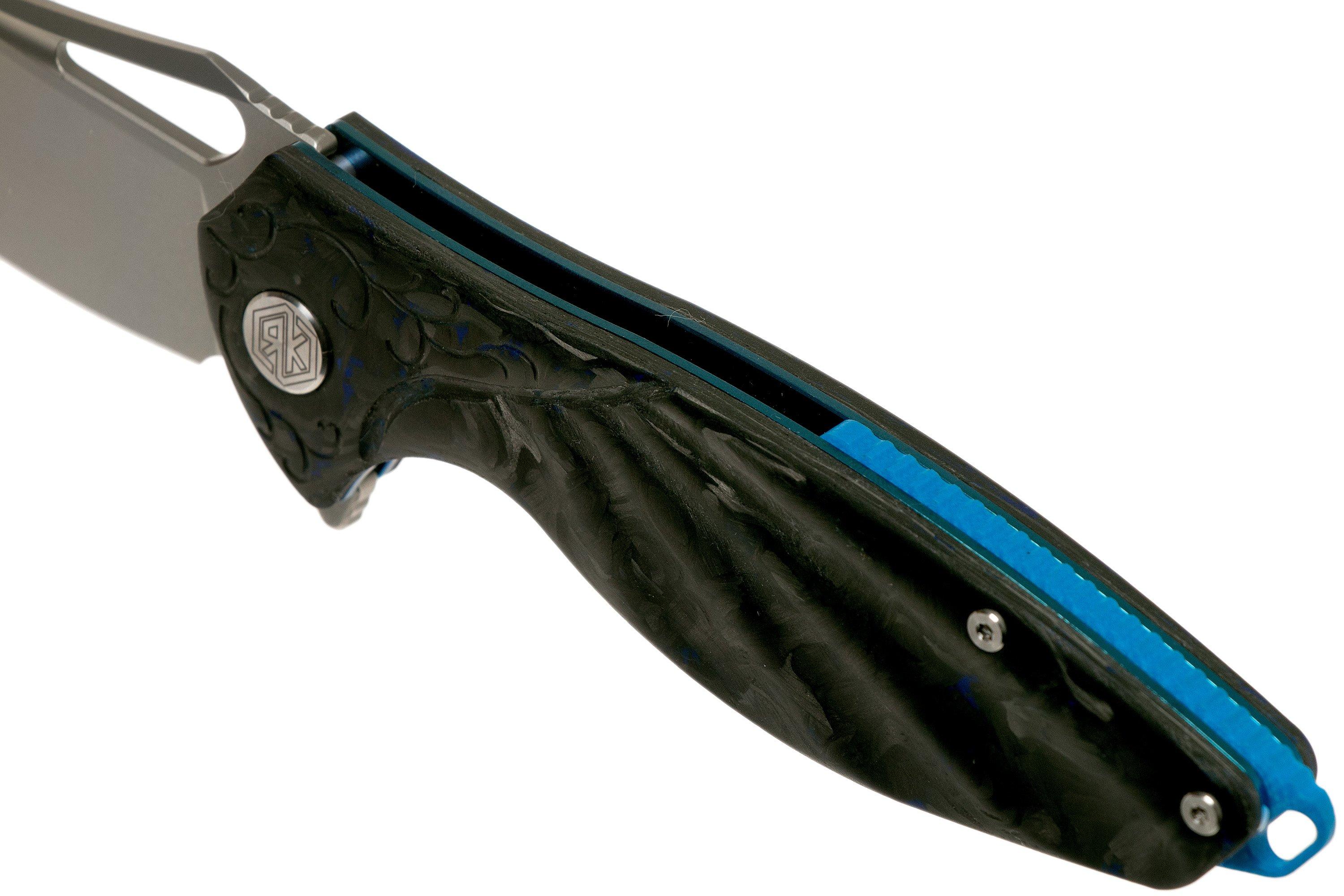 Rike Knife Hummingbird Plus Carbon fibre Blue pocket knife ...