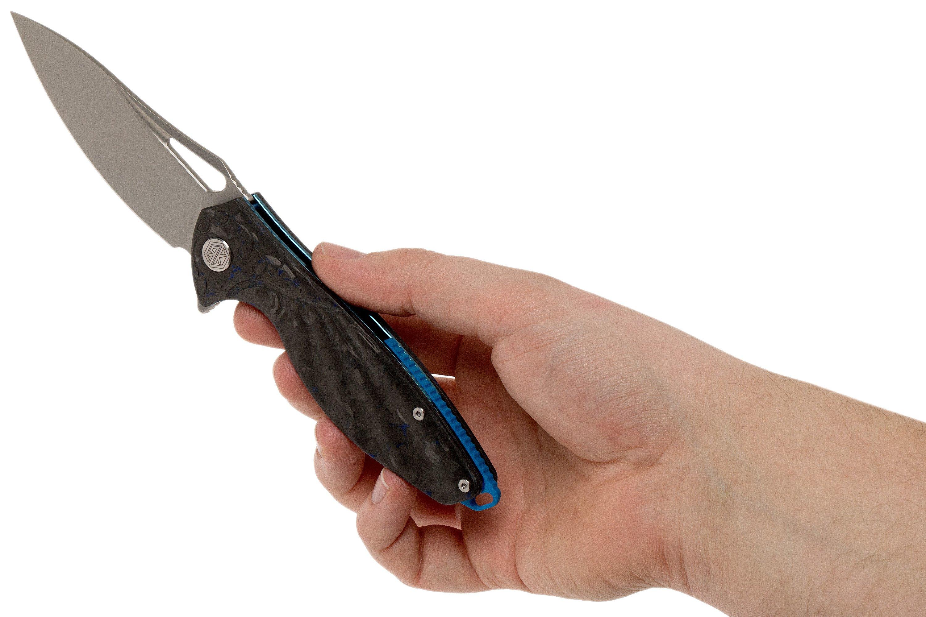 Rike Knife Hummingbird Plus Carbon fibre Blue pocket knife ...