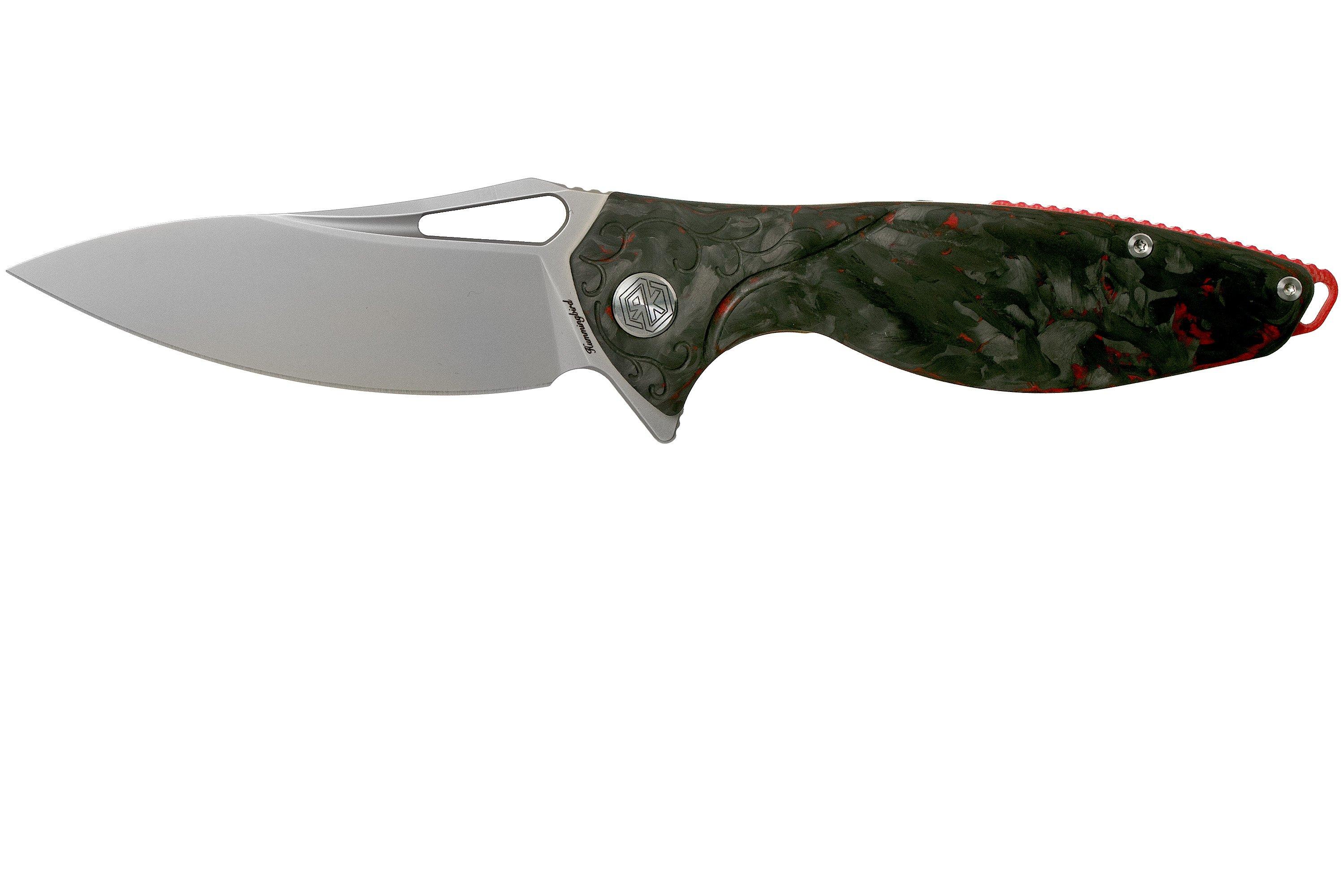 Rike Knife Hummingbird Plus Carbon fibre Red pocket knife ...