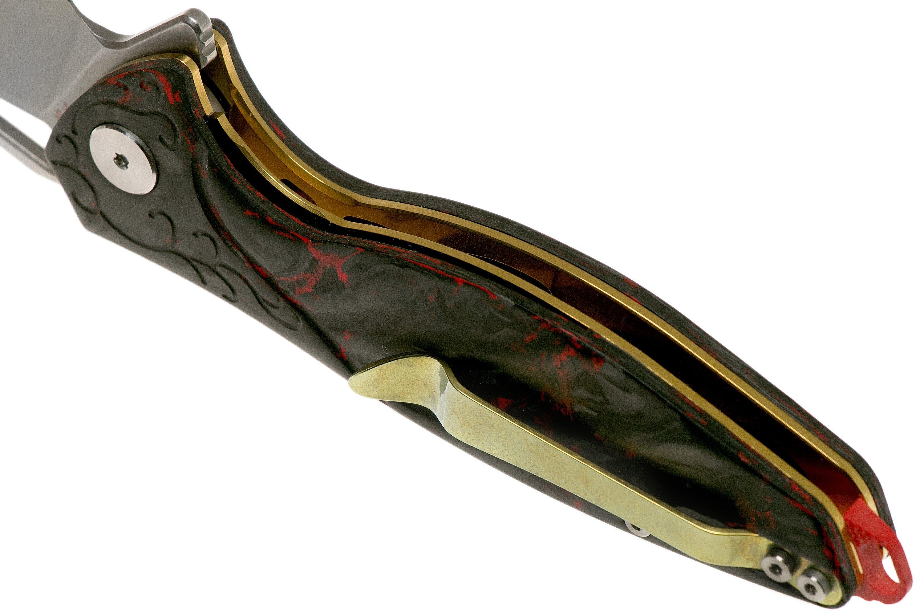 Rike Knife Hummingbird Plus Carbon fibre Red pocket knife ...