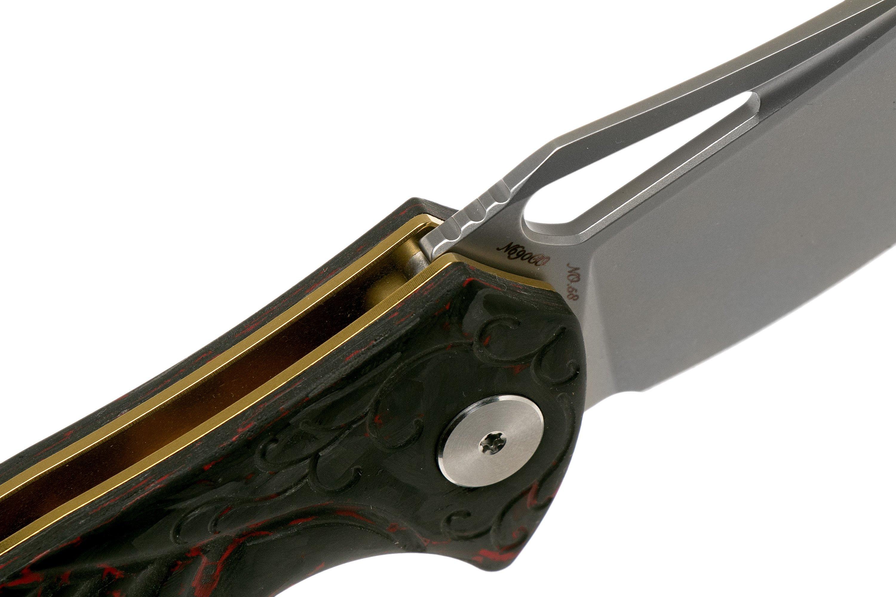 Rike Knife Hummingbird Plus Carbon fibre Red pocket knife ...