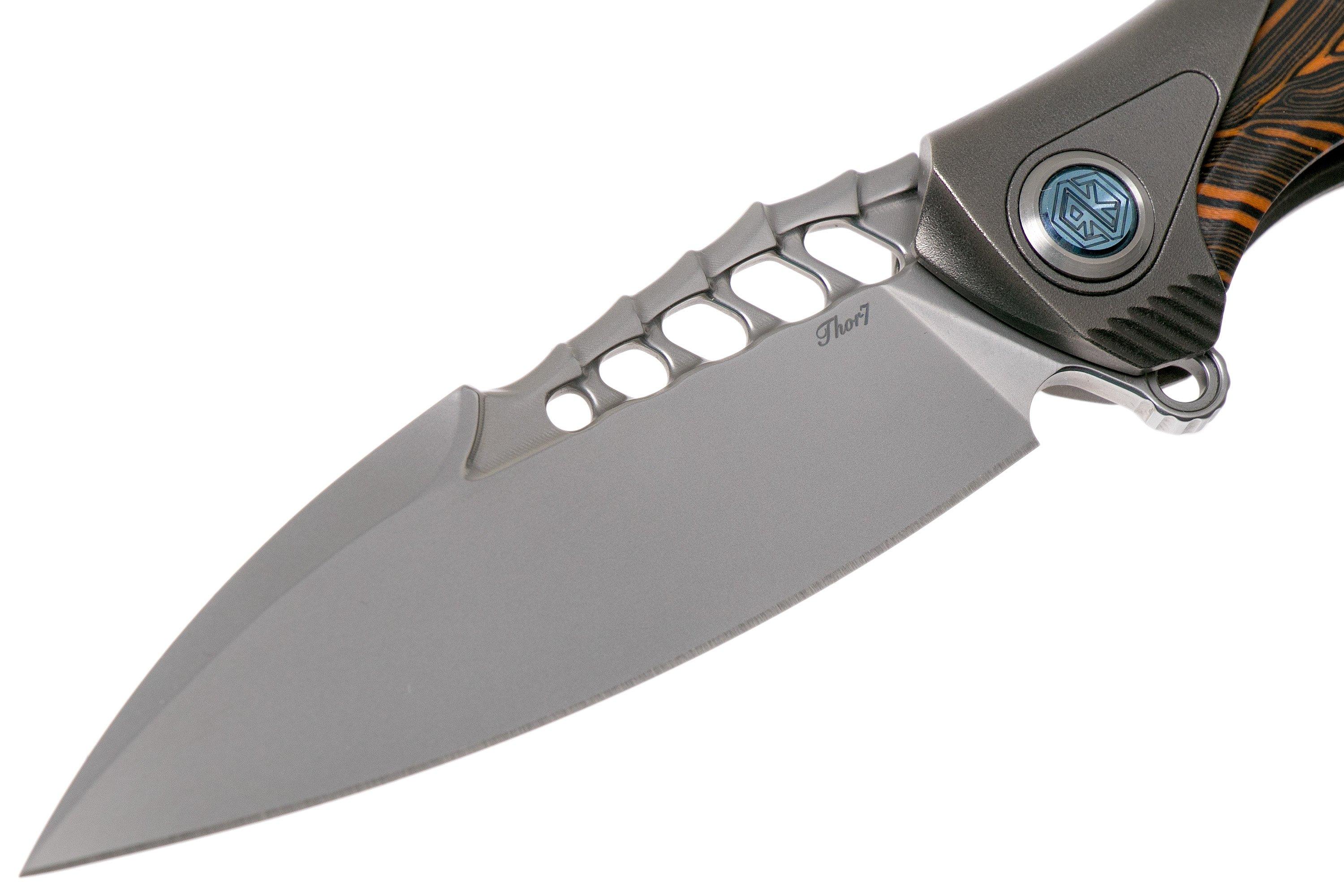 Rike Thor 7 Black Orange fibra di carbonio coltello da tasca | Fare ...